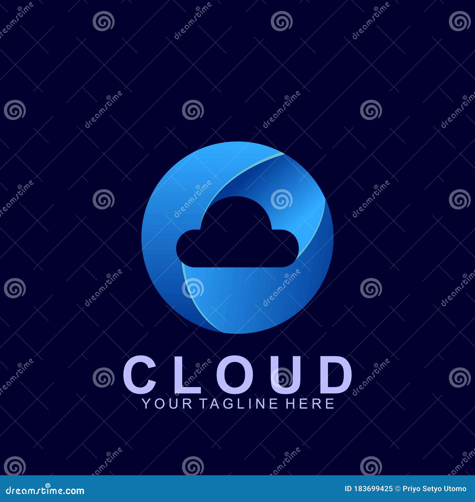 Cloud Logo Colorful Template Design Stock Vector - Illustration of line ...