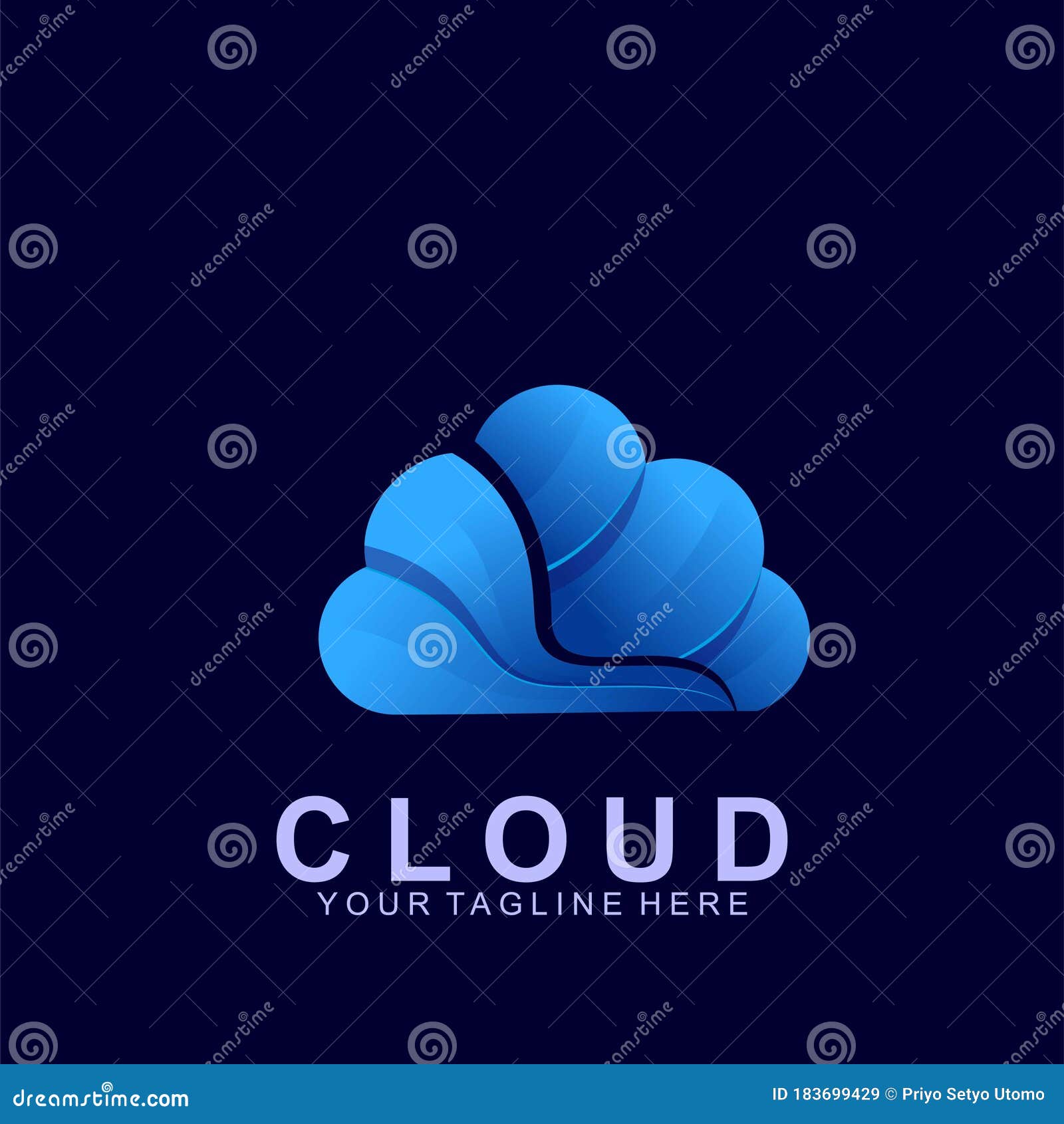 Cloud Logo Colorful Template Design Stock Vector - Illustration of ...