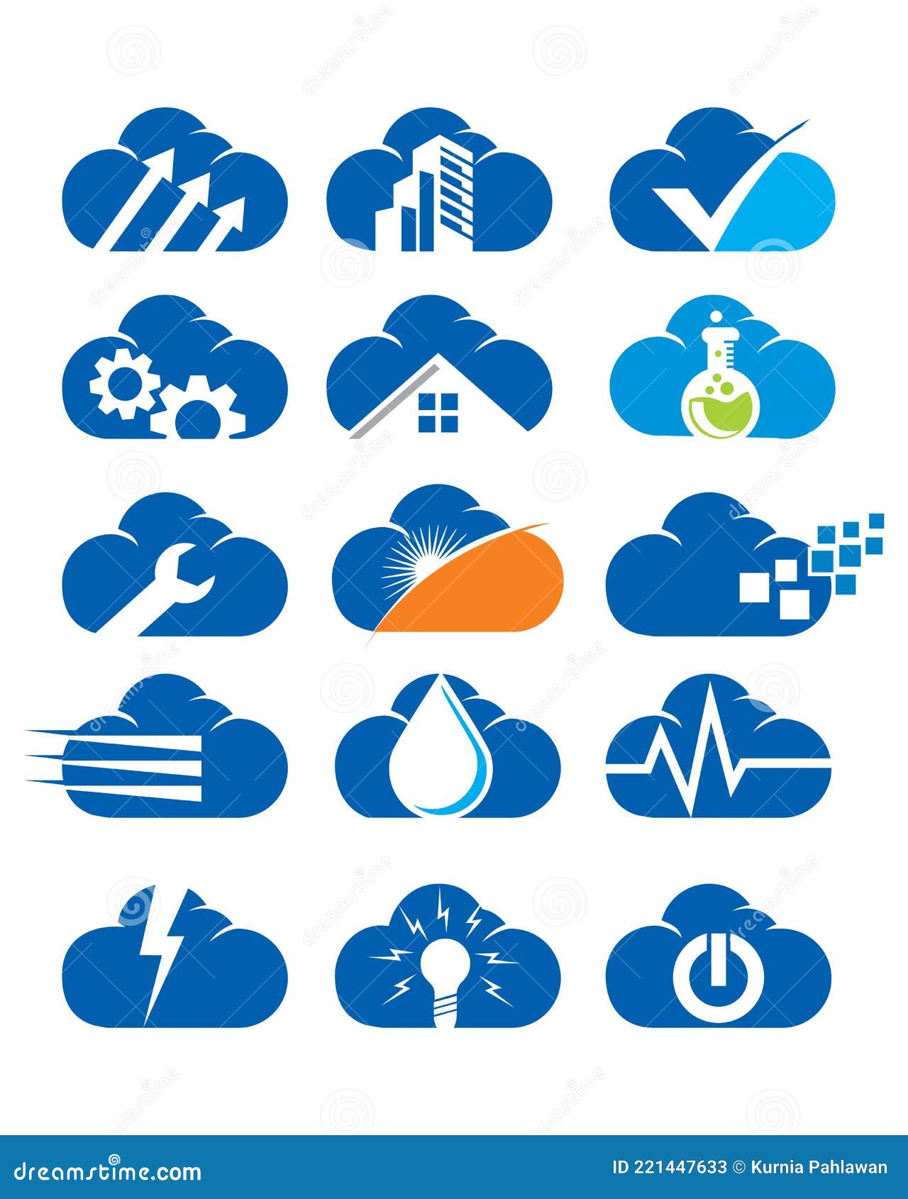 Cloud Logo , Data Logo Vector Stock Illustration - Illustration of ...