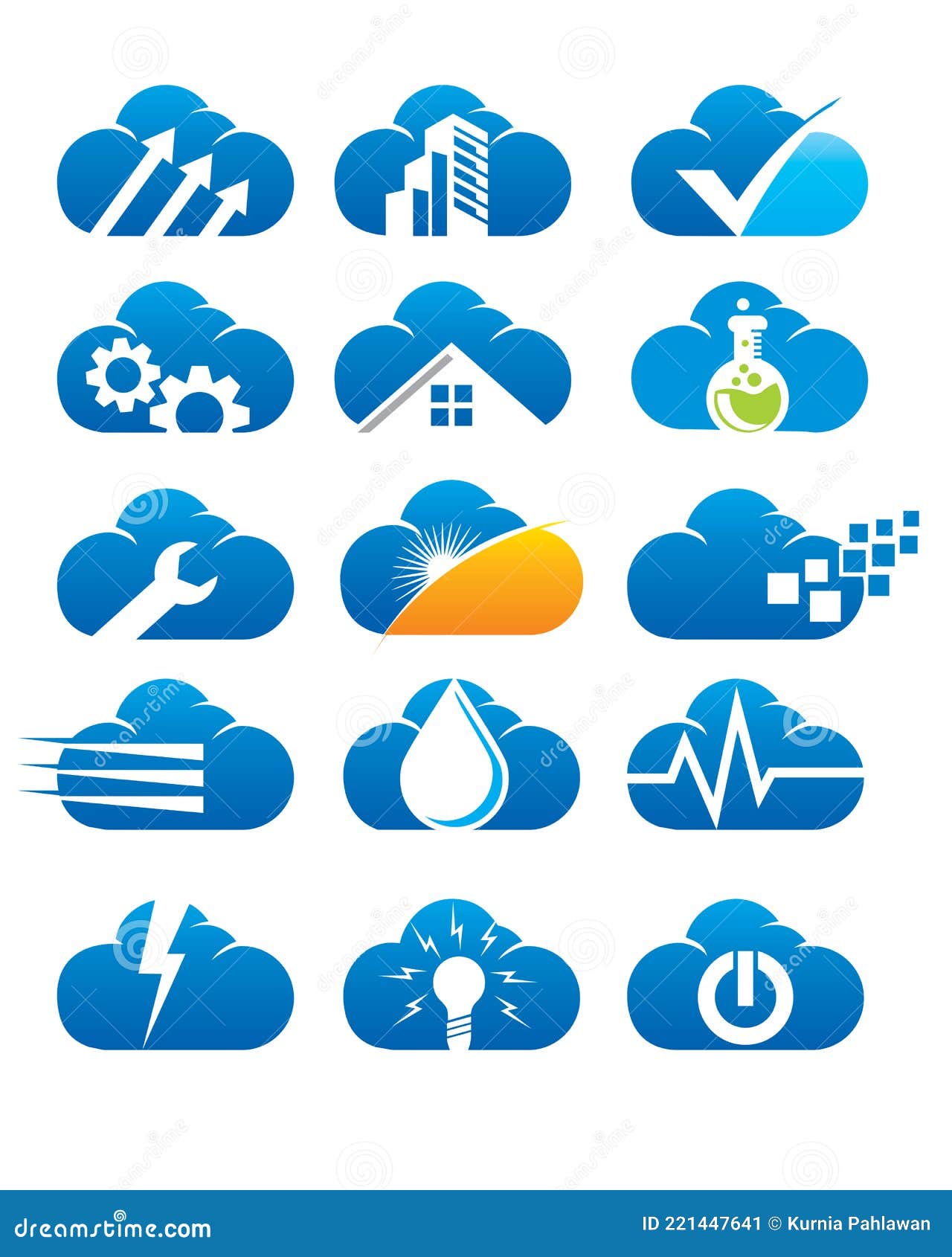 Cloud Logo , Data Logo Vector Stock Illustration - Illustration of ...