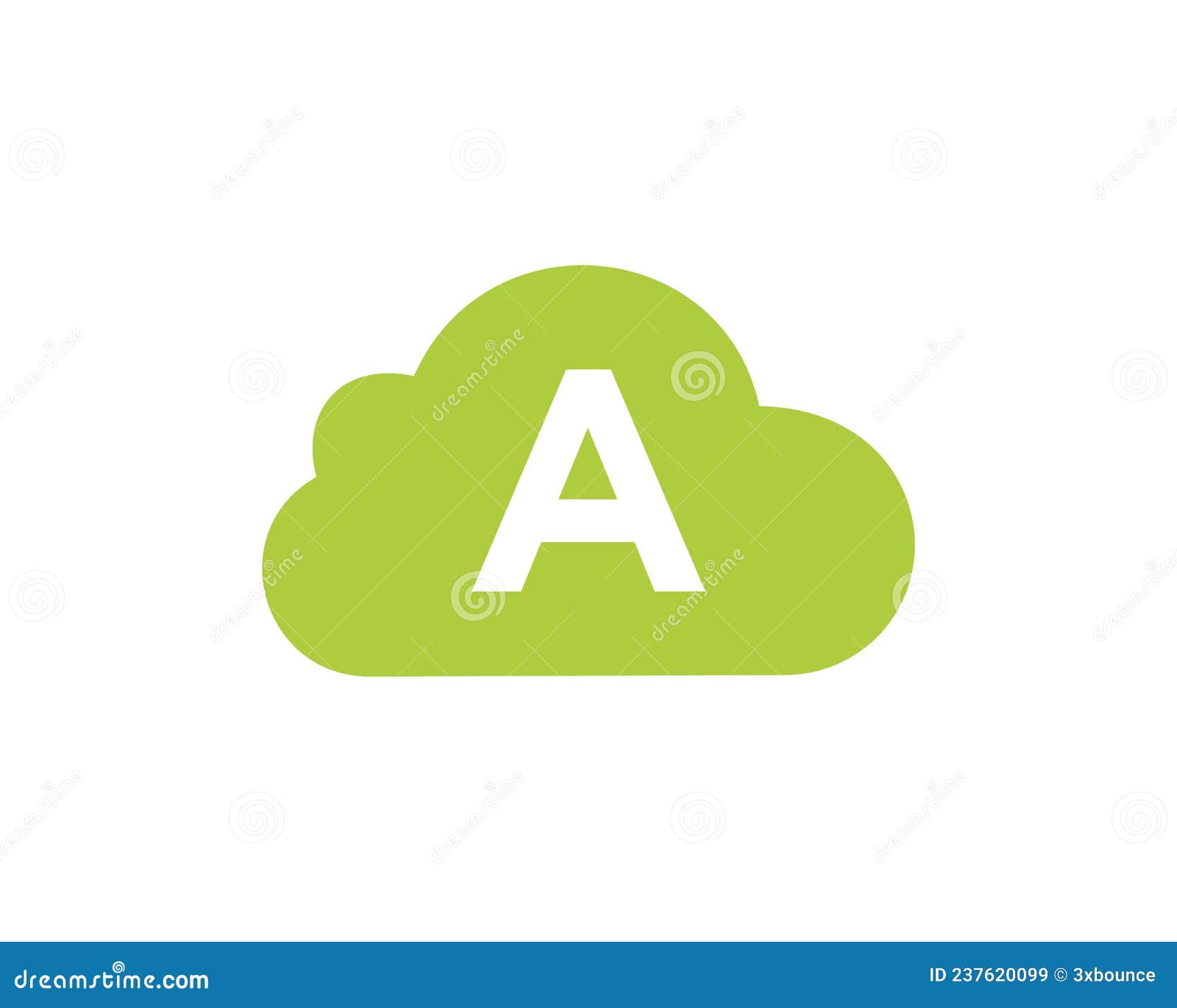 Cloud Logo Design on a Letter. Letter a Cloud Logo Template Stock ...