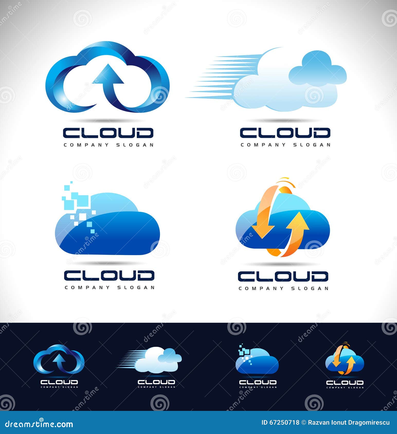 Cloud Logo Design stock vector. Illustration of symbol - 67250718