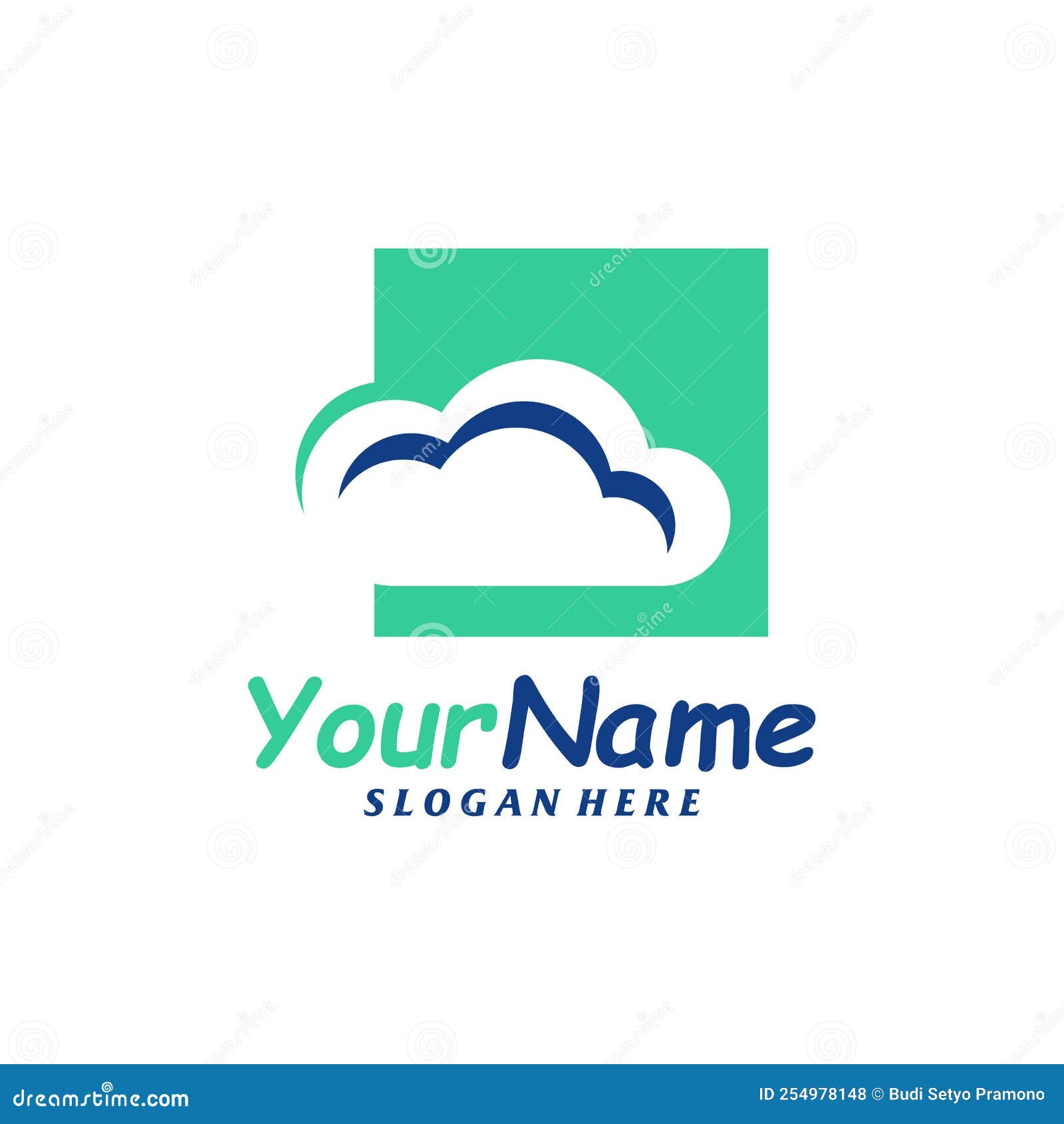 Cloud Logo Design Template. Cloud Logo Concept Vector Stock ...