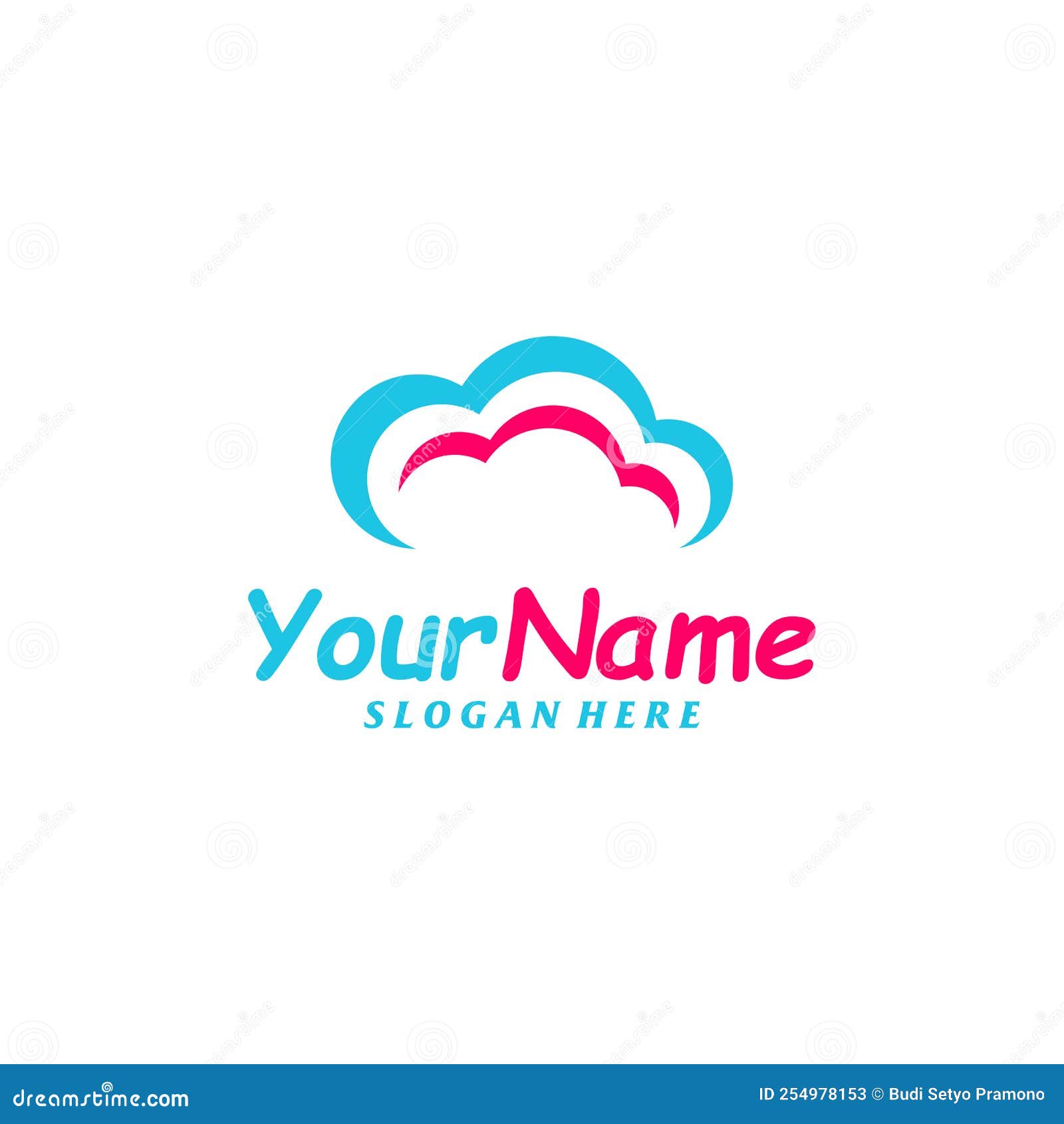 Cloud Logo Design Template. Cloud Logo Concept Vector Stock Illustration - Illustration of icon ...