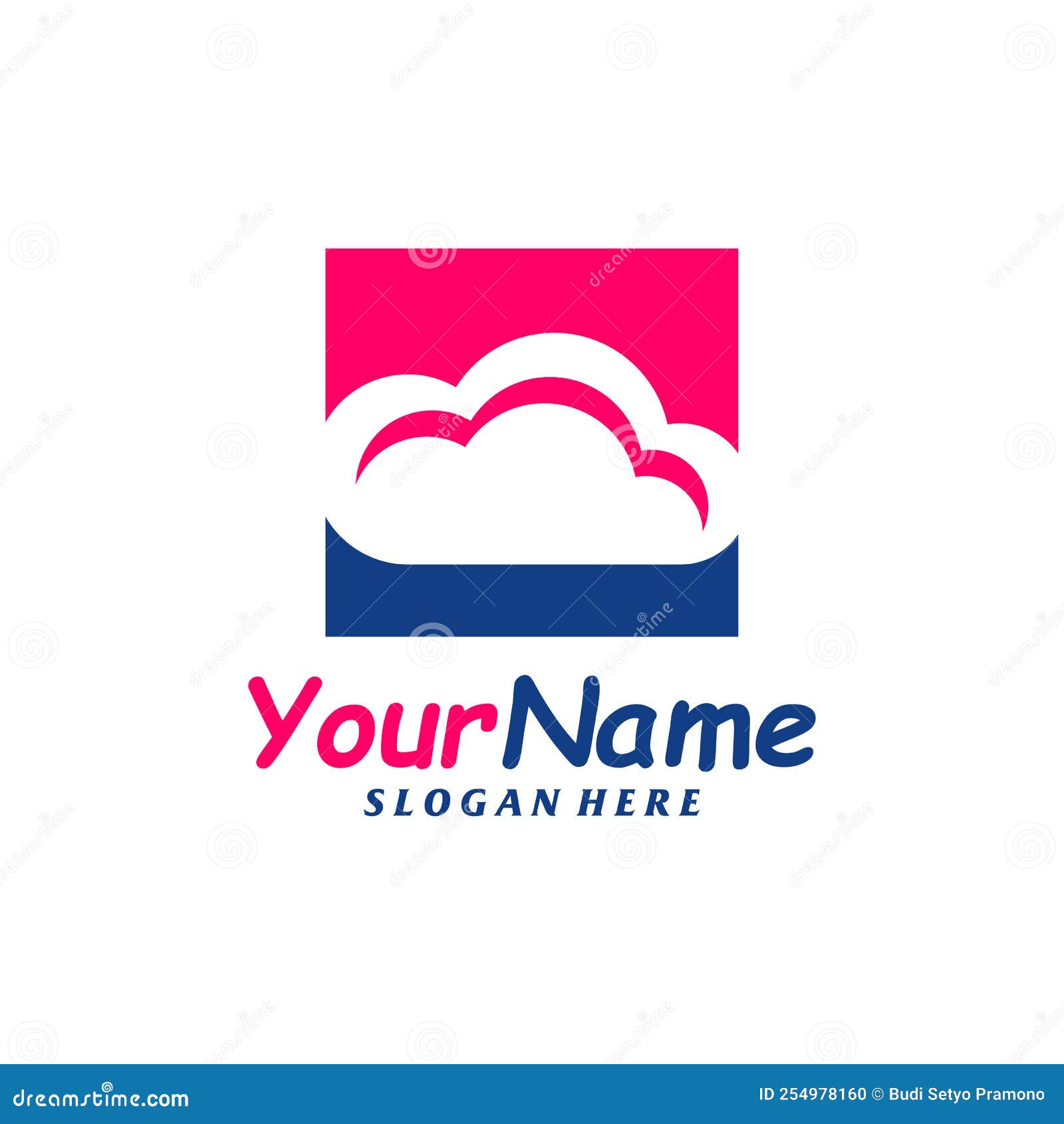 Cloud Logo Design Template. Cloud Logo Concept Vector Stock ...
