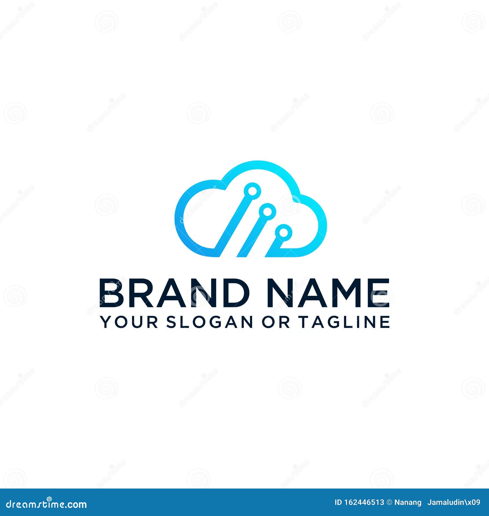 Creative Vector Logo Cloud Suitable for Internet it Companies or ...