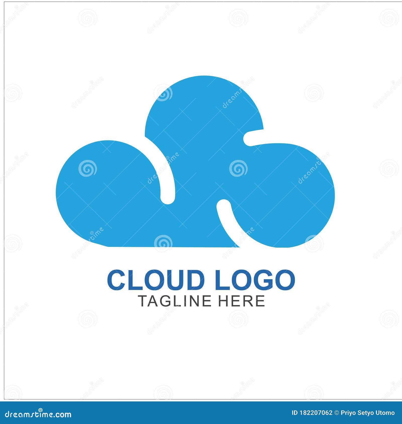 Cloud logo template Design stock vector. Illustration of internet ...