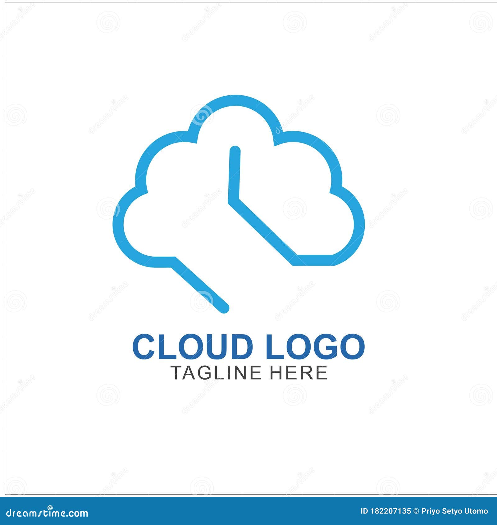 Cloud logo template Design stock vector. Illustration of data - 182207135