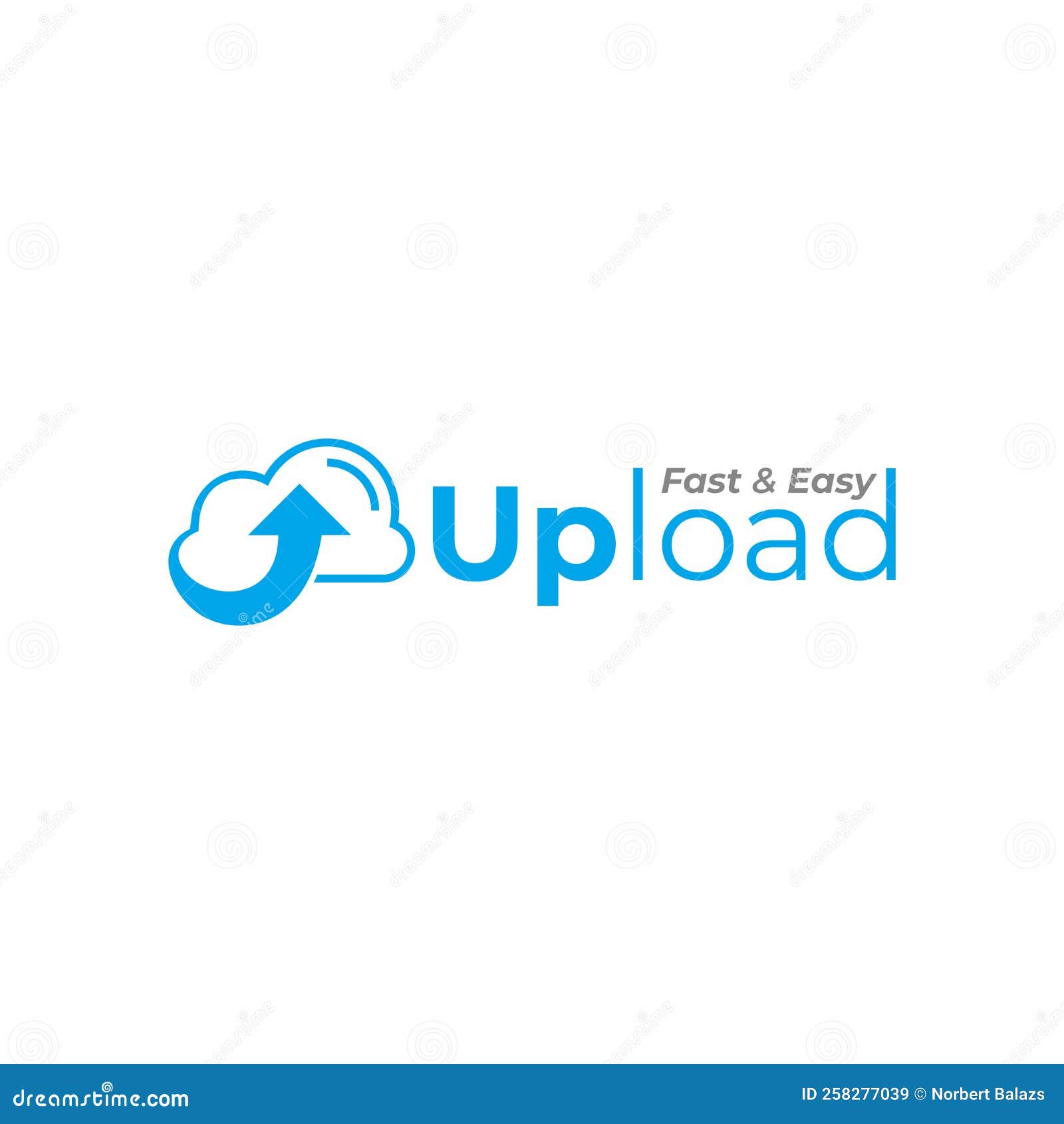 Cloud Logo Template, Upload Logotype. Stock Vector - Illustration of ...