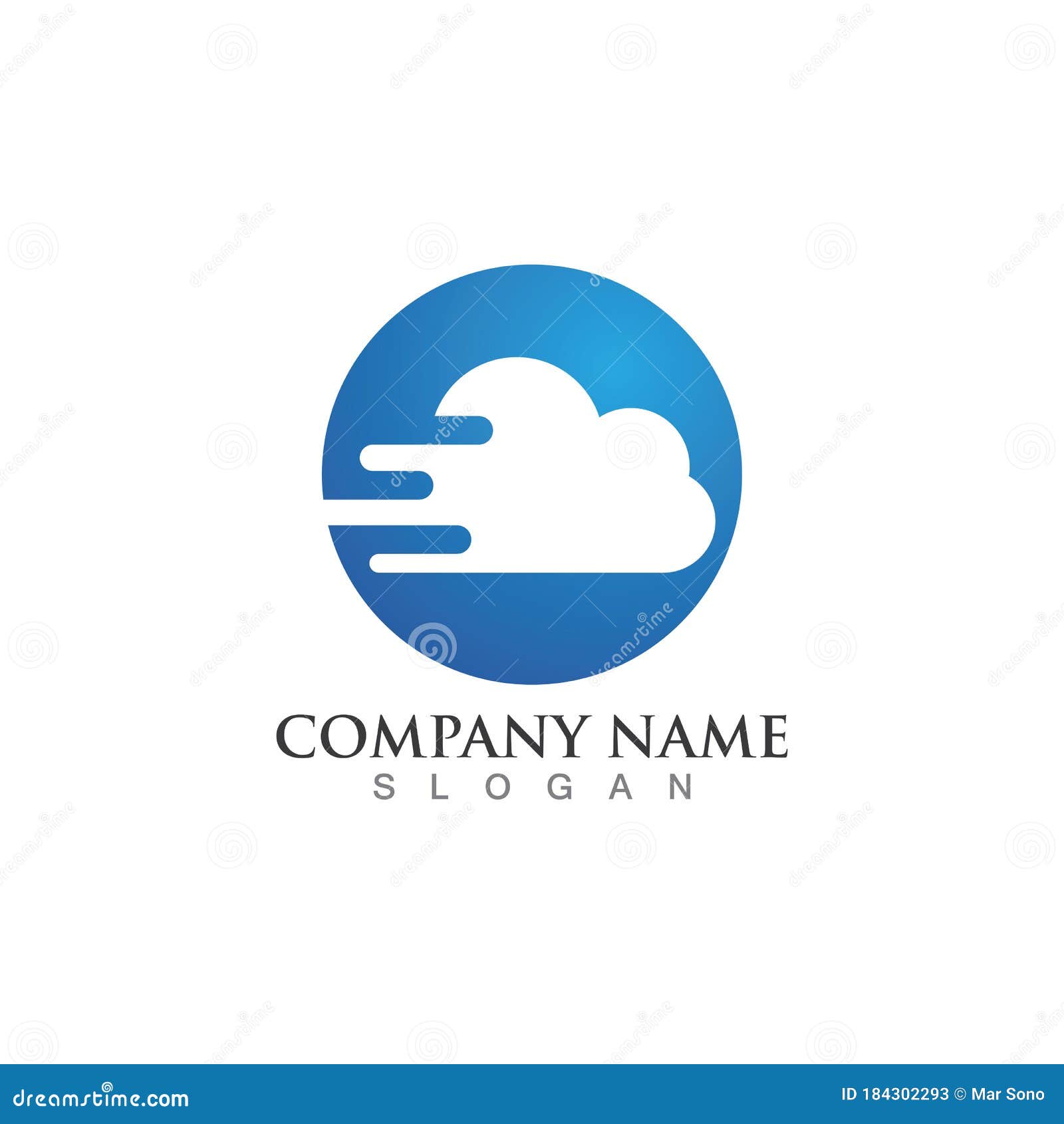 Cloud logo template vector stock vector. Illustration of cloud - 184302293