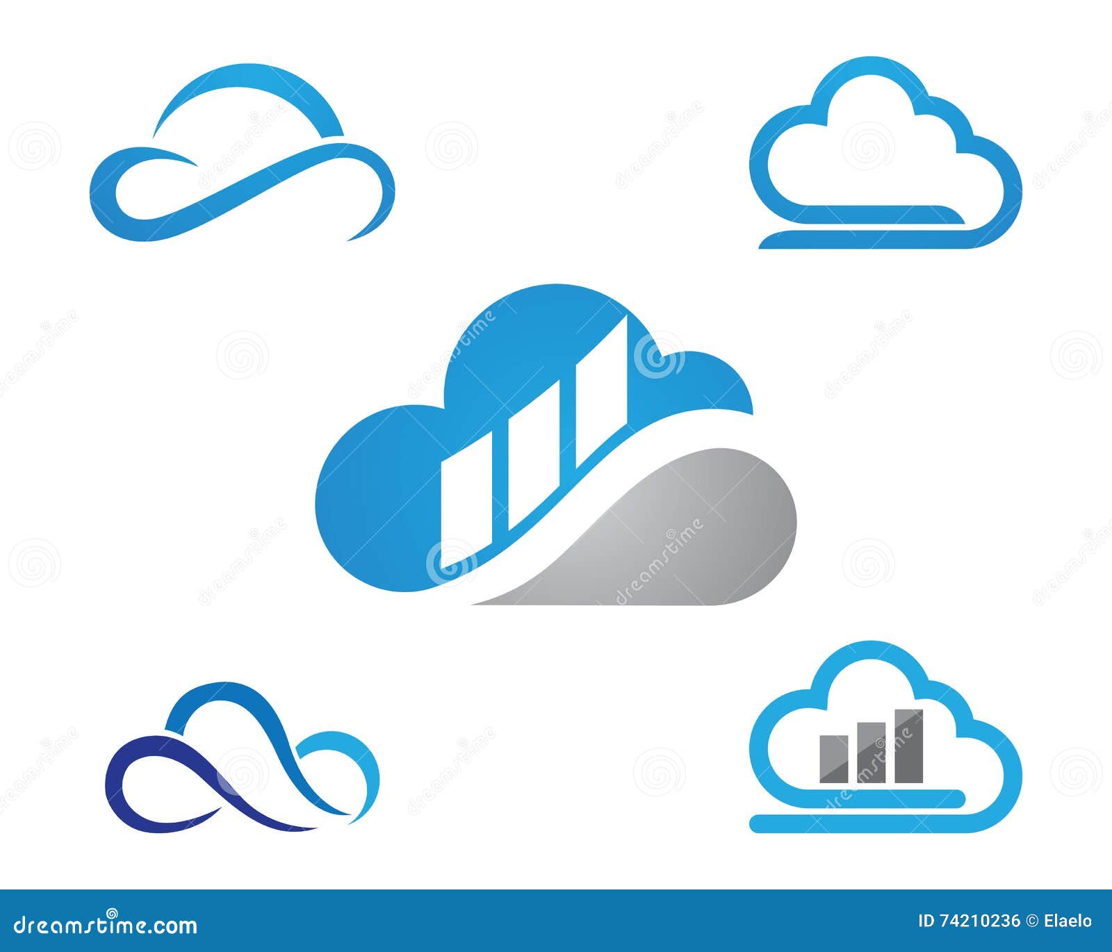 Cloud Logo Template stock vector. Illustration of landing - 74210236