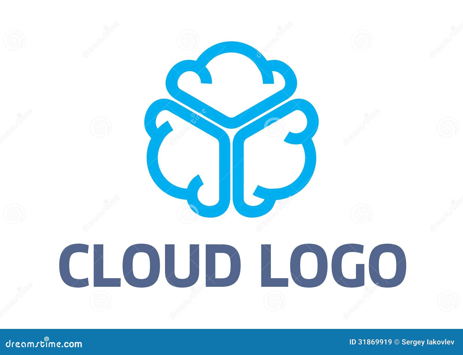 Cloud logo stock vector. Illustration of monsoon, identity - 31869919