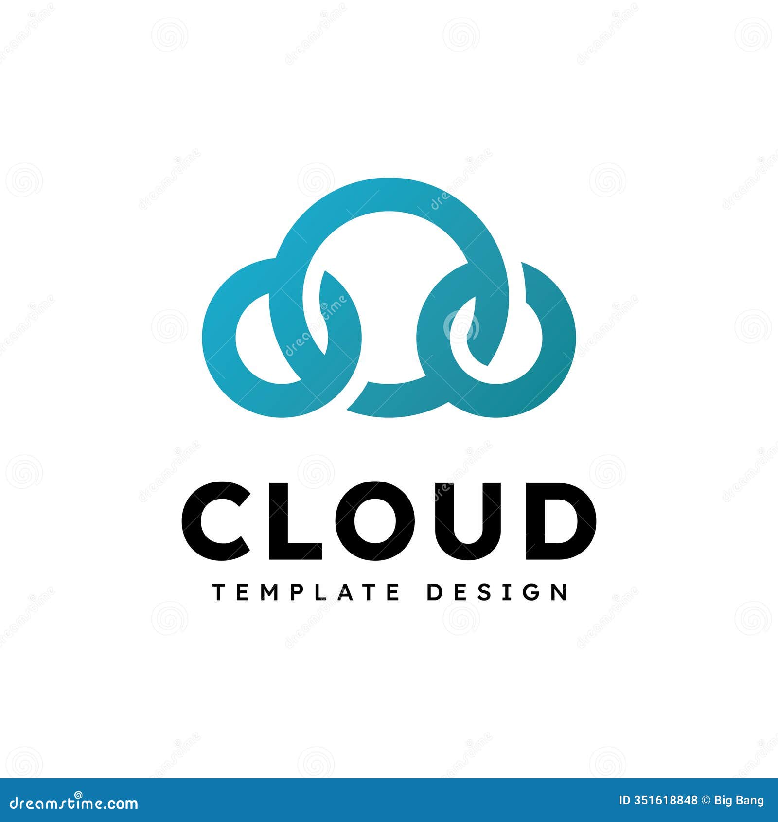 Cloud Logo Vector Design Template Stock Vector - Illustration of ...
