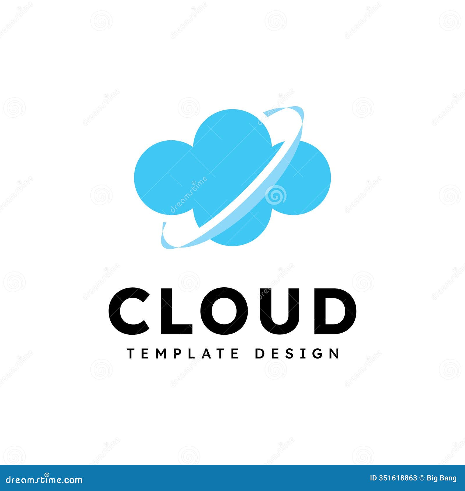 Cloud Logo Vector Design Template Stock Vector - Illustration of template, element: 351618863