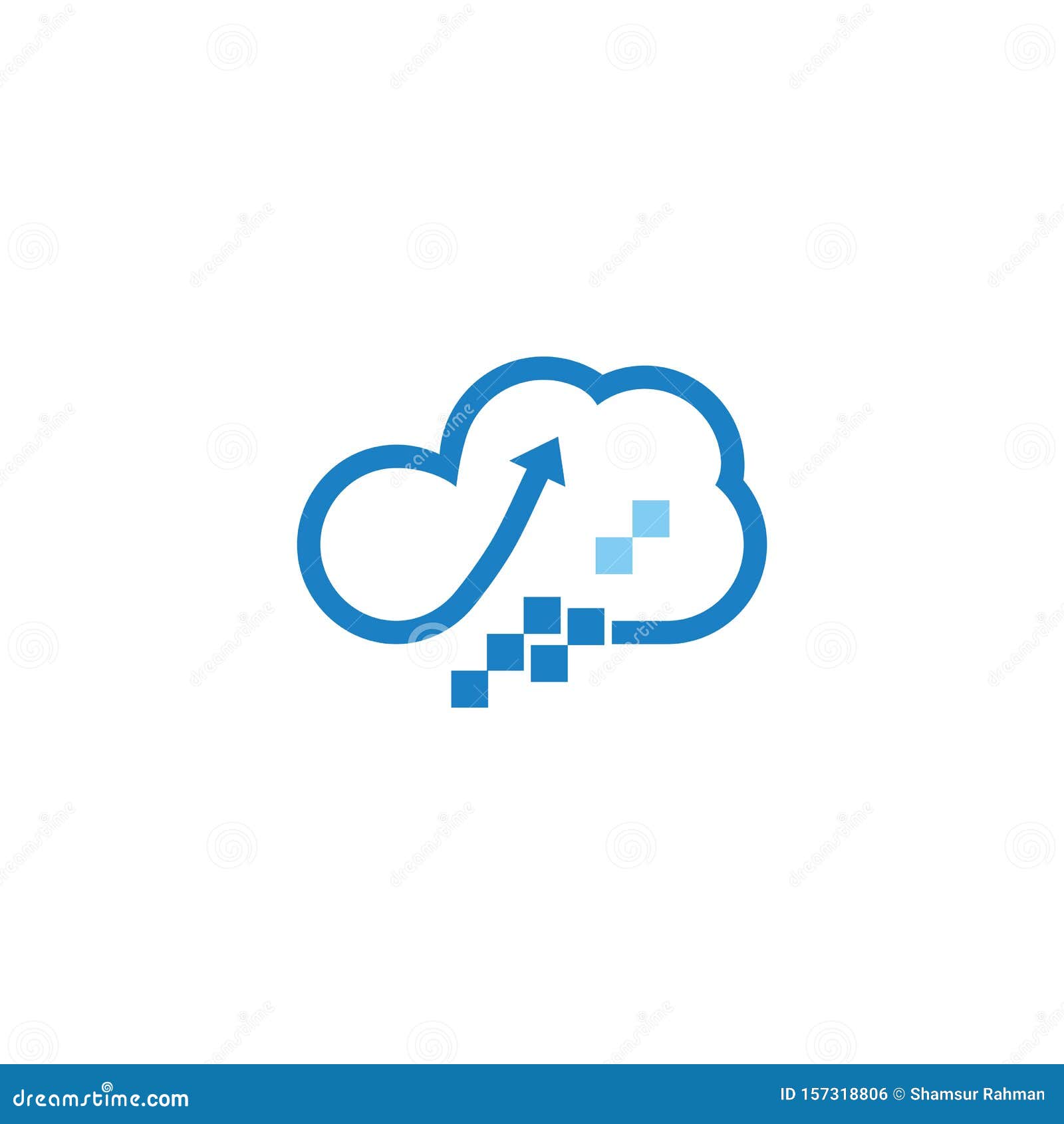 Cloud Logo Vector Design Template Stock Vector - Illustration of system ...