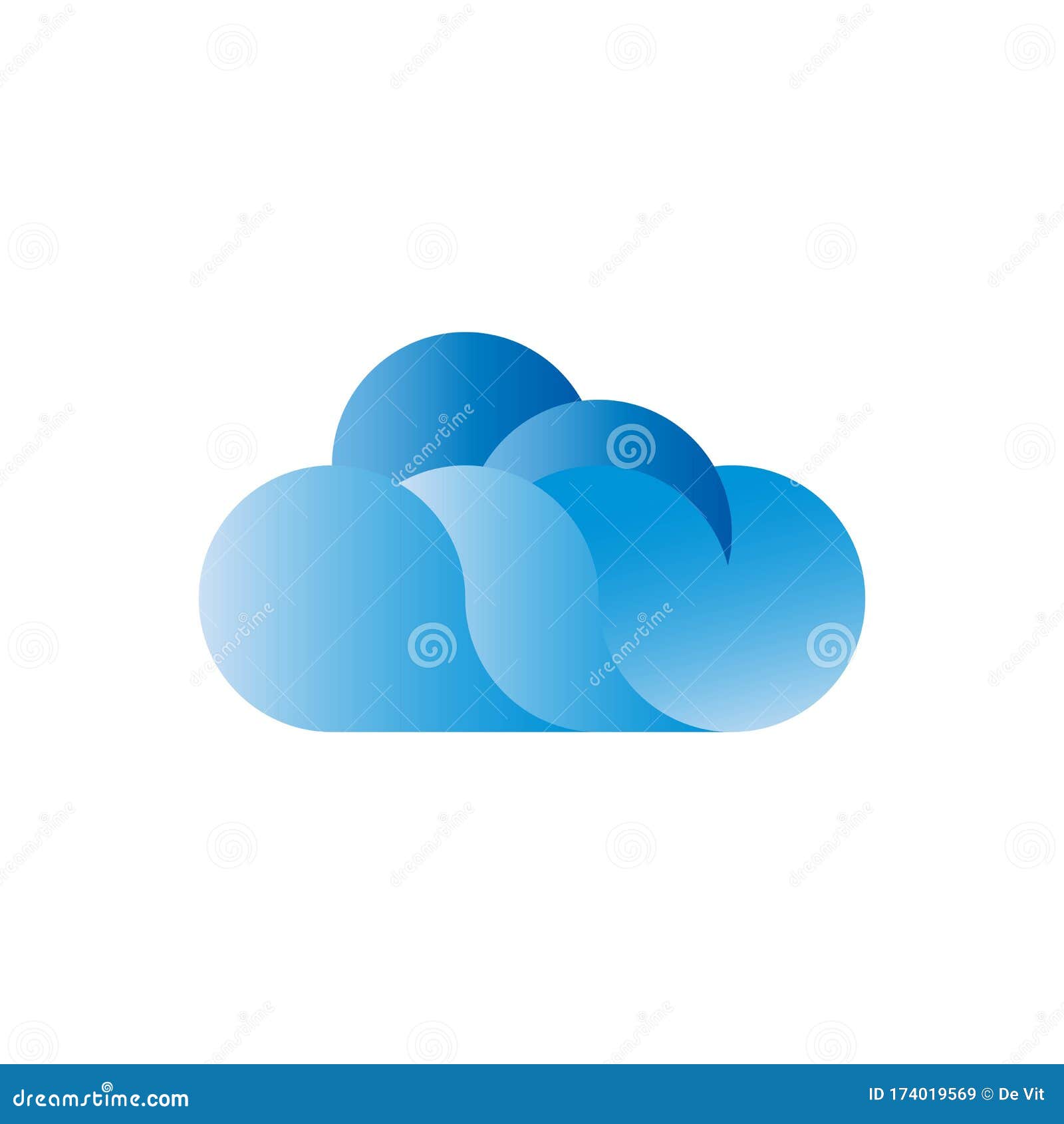 Cloud Computing Logo Design Concept Stock Vector - Illustration of ...
