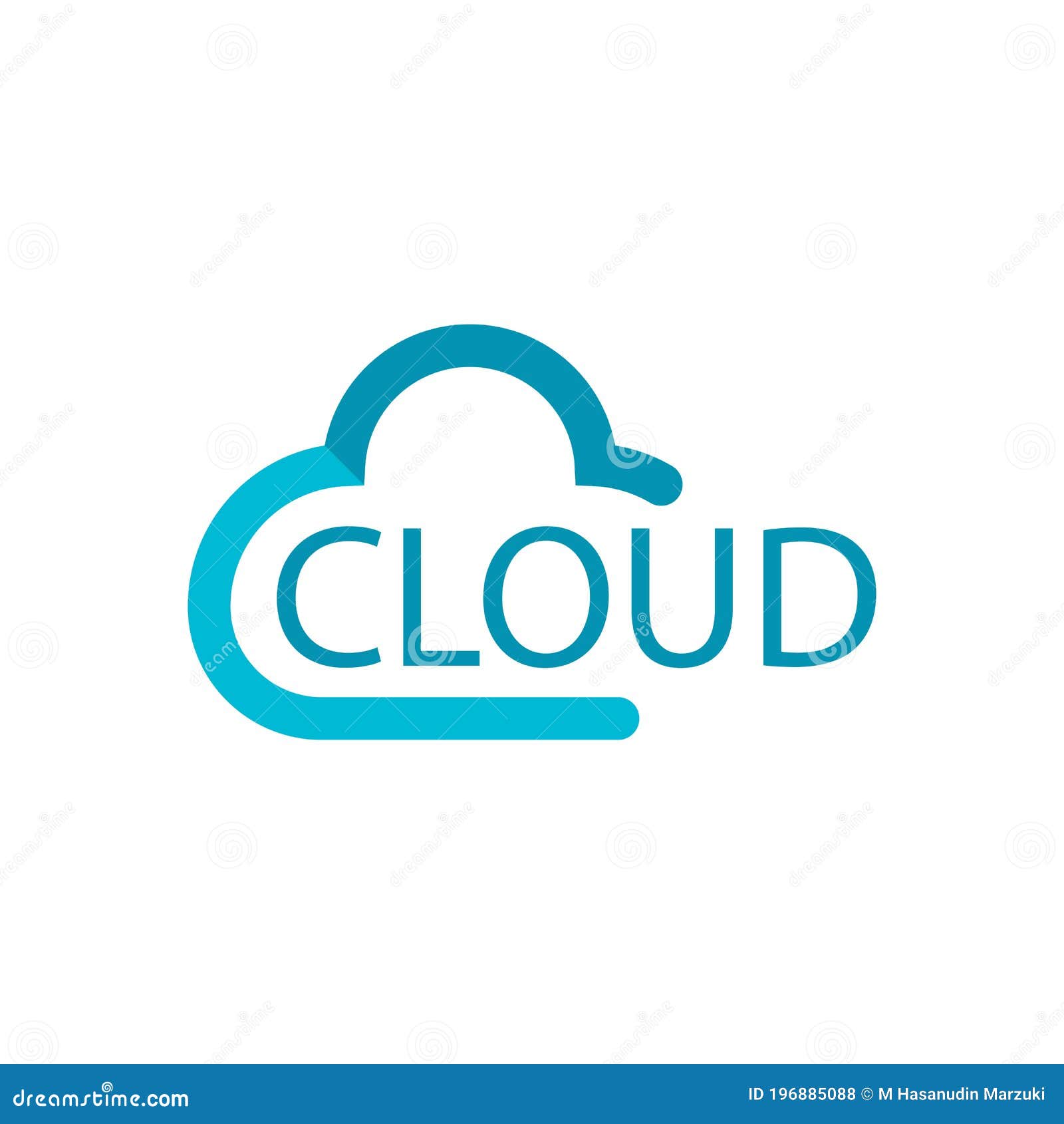 Cloud logo vector stock vector. Illustration of abstract - 196885088