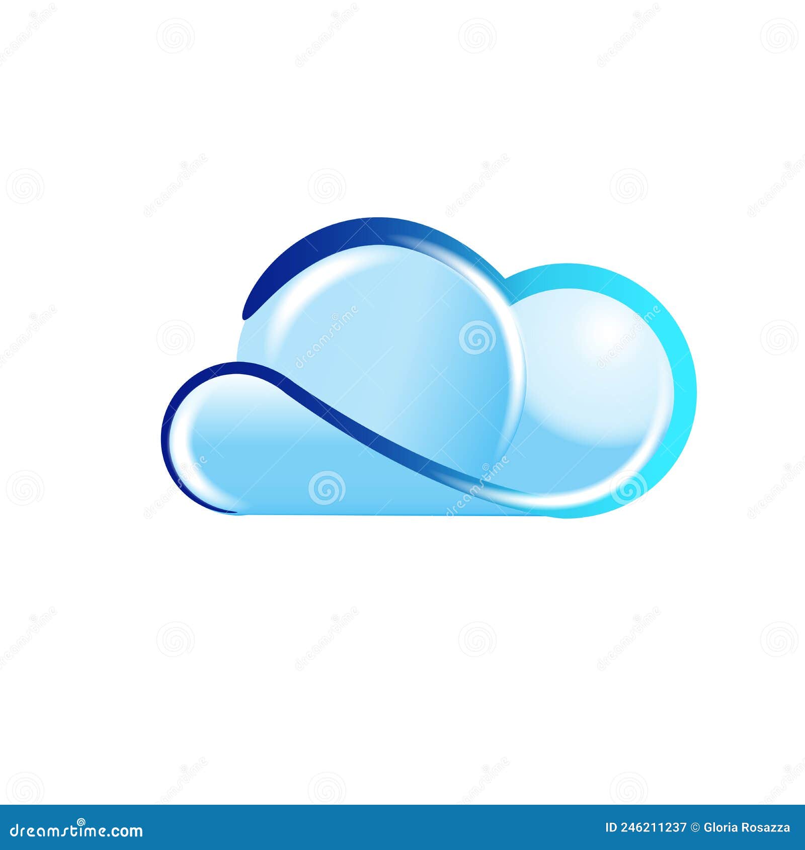 Cloud line art logo vector stock vector. Illustration of icons - 246211237