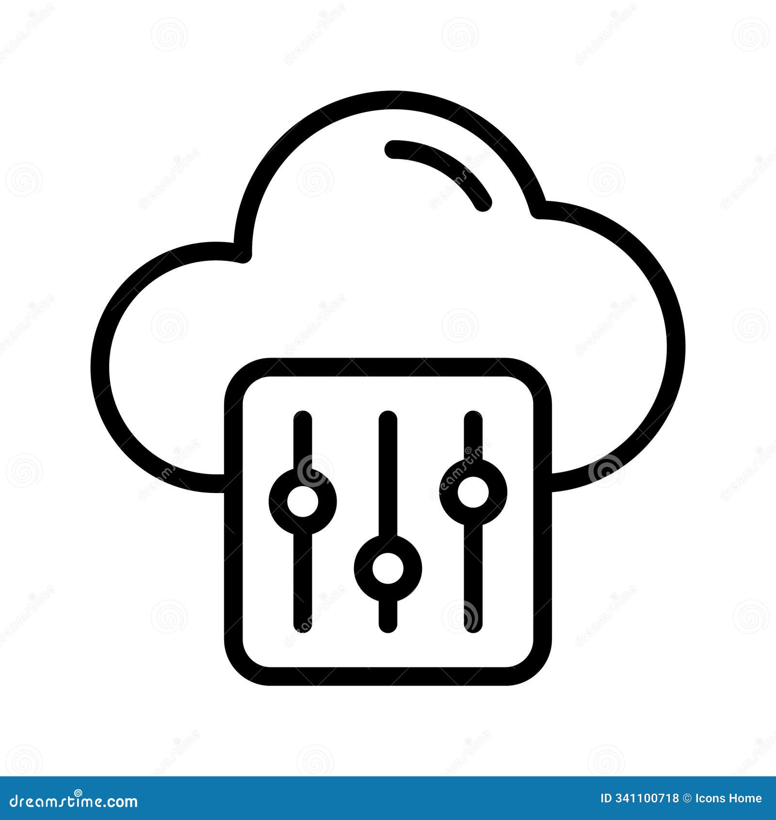 Cloud Maintenance, Icon of Cloud Setting, Cloud Management Stock Vector ...