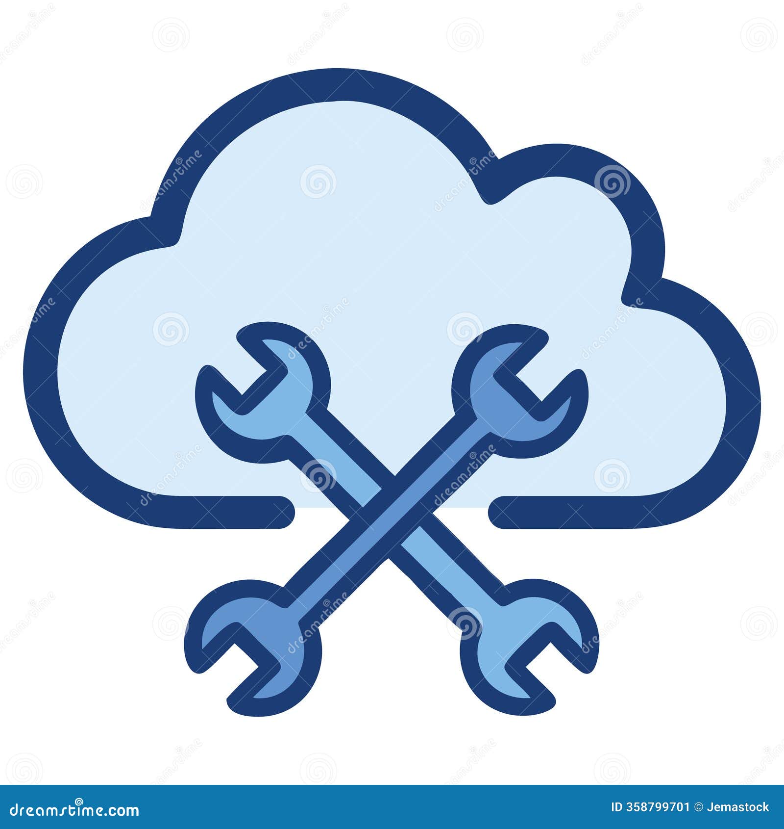 Cloud Maintenance Tools Service Repair Stock Illustration ...
