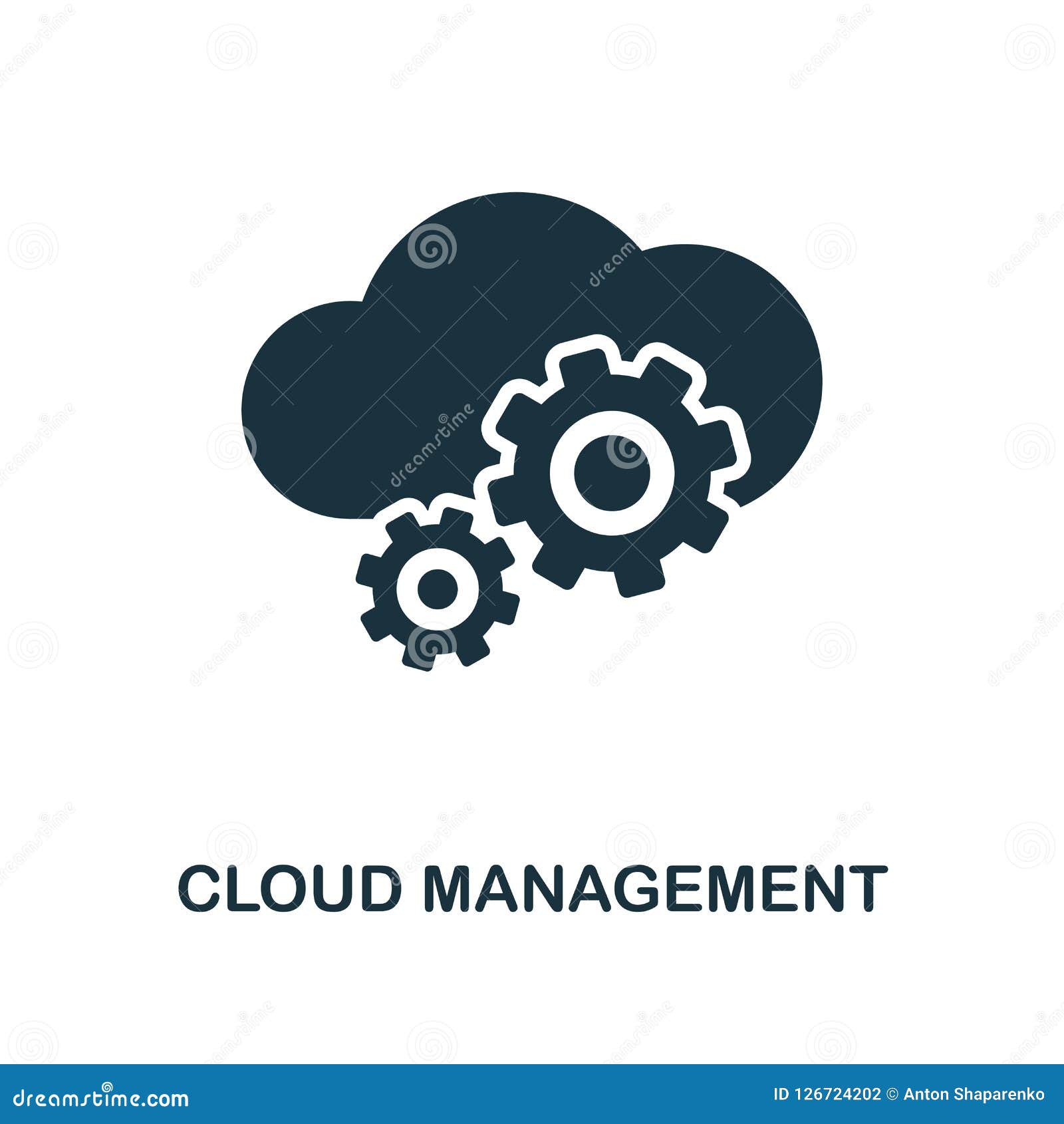 Cloud Management Icon. Monochrome Style Design from Big Data Icon ...
