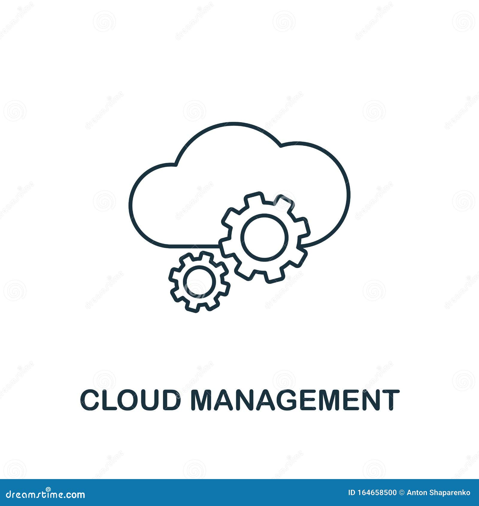 Cloud Management Outline Icon. Thin Line Style from Big Data Icons ...