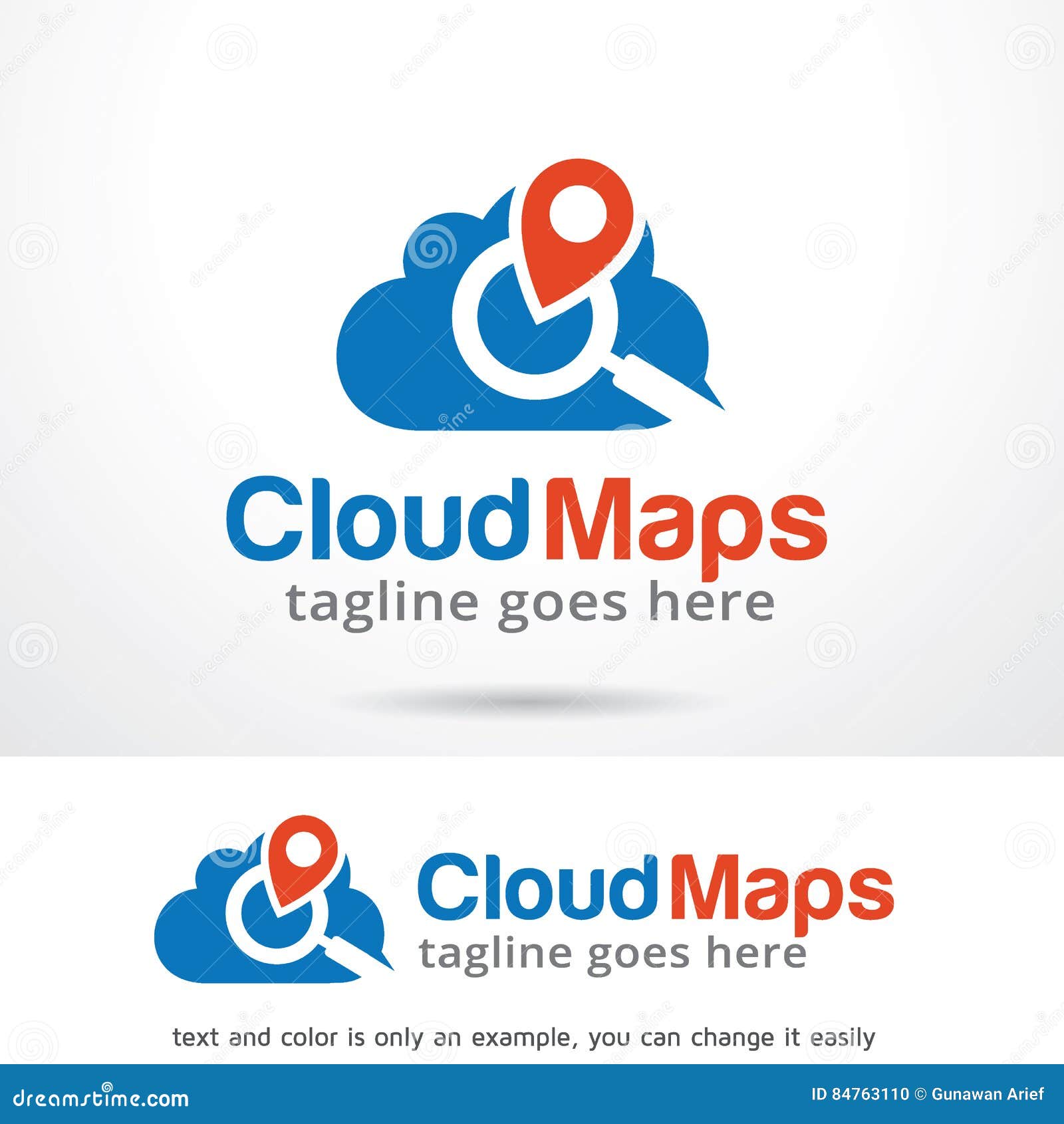 Cloud Maps Logo Template Design Vector | CartoonDealer.com #84763110