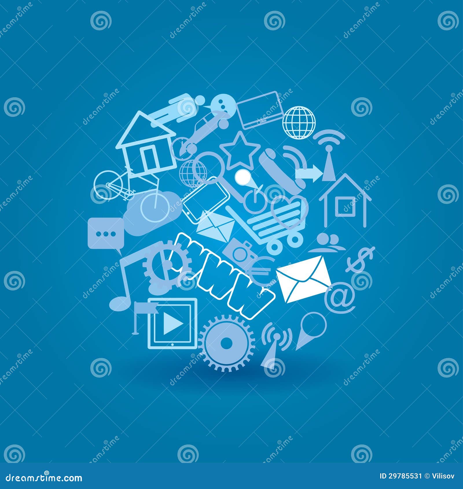 Cloud media stock vector. Illustration of diversity, contemporary ...