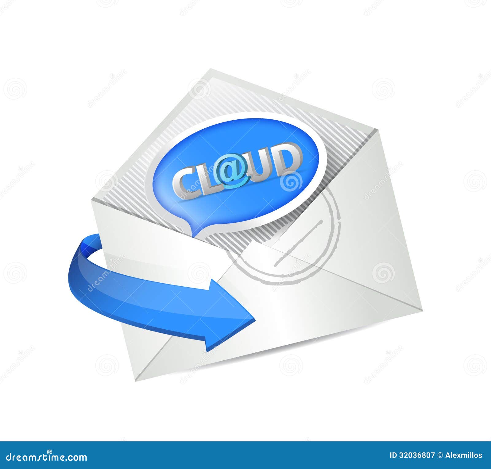 Cloud Message Bubble Email Illustration Stock Illustration ...