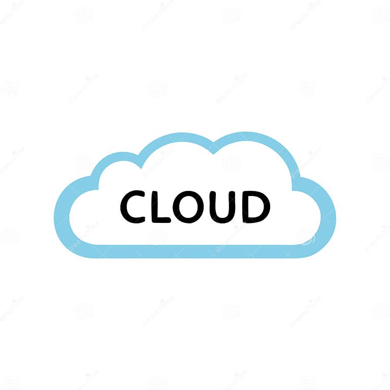 Cloud Message Icon for Communication Stock Vector - Illustration of ...