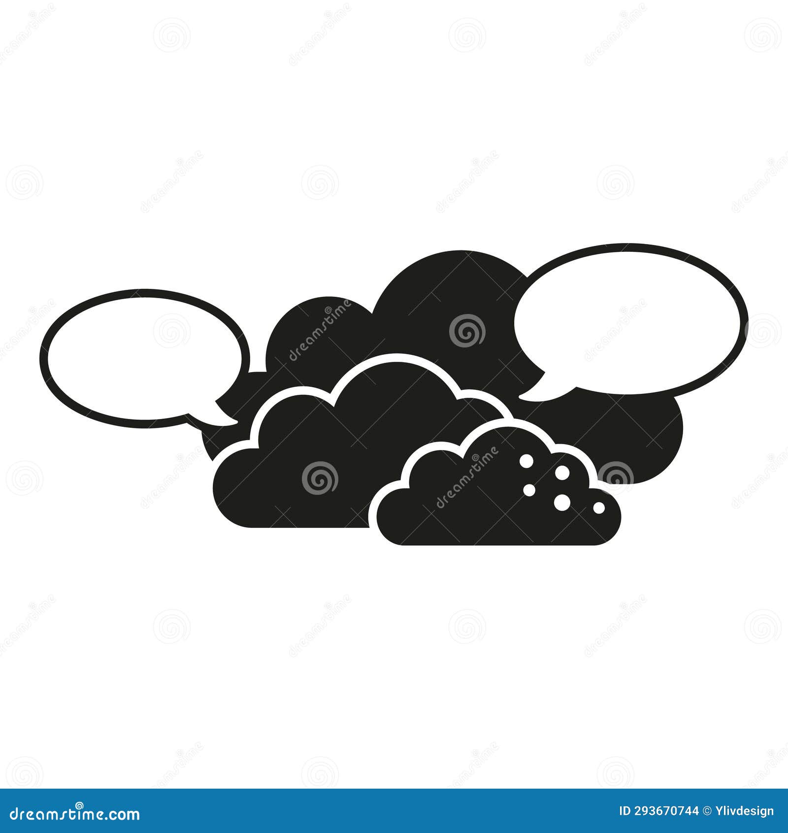Cloud Messaging Icon Simple Vector. Social Media Stock Vector ...