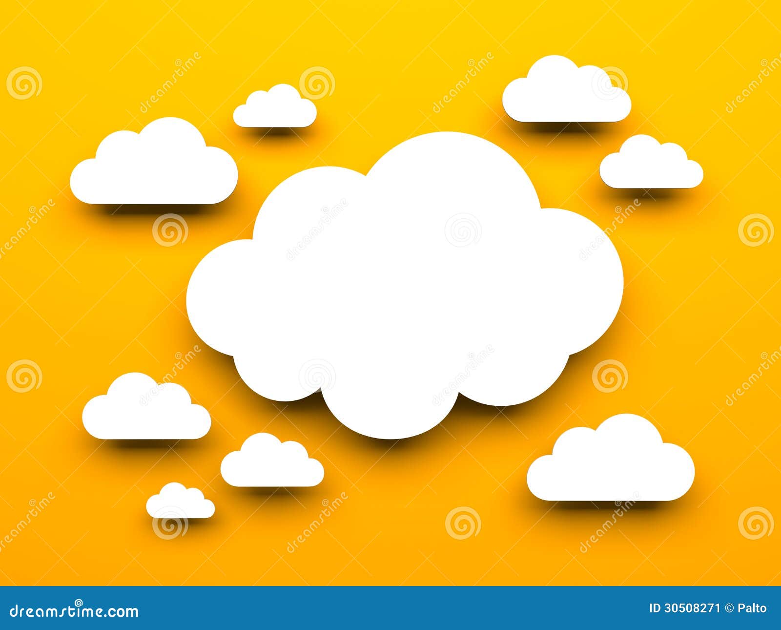 Cloud metaphor stock illustration. Illustration of label - 30508271
