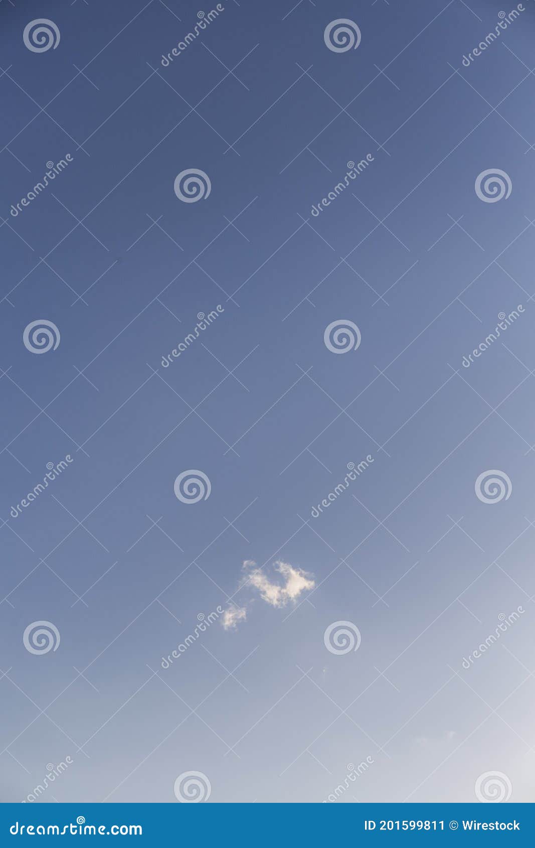 A Cloud in the Middle of the Blue Sky Stock Image - Image of backdrop ...