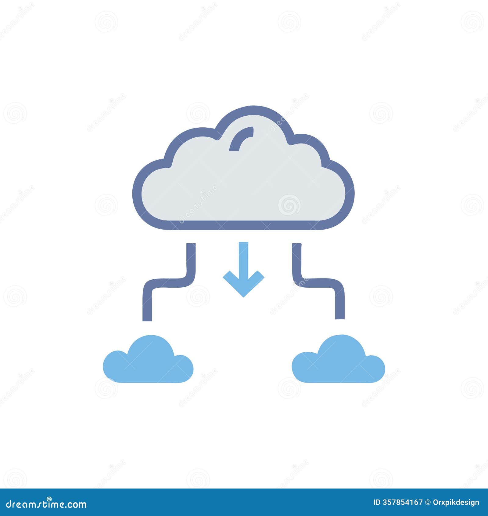 Cloud Migration Process Illustrated Icon Stock Illustration ...