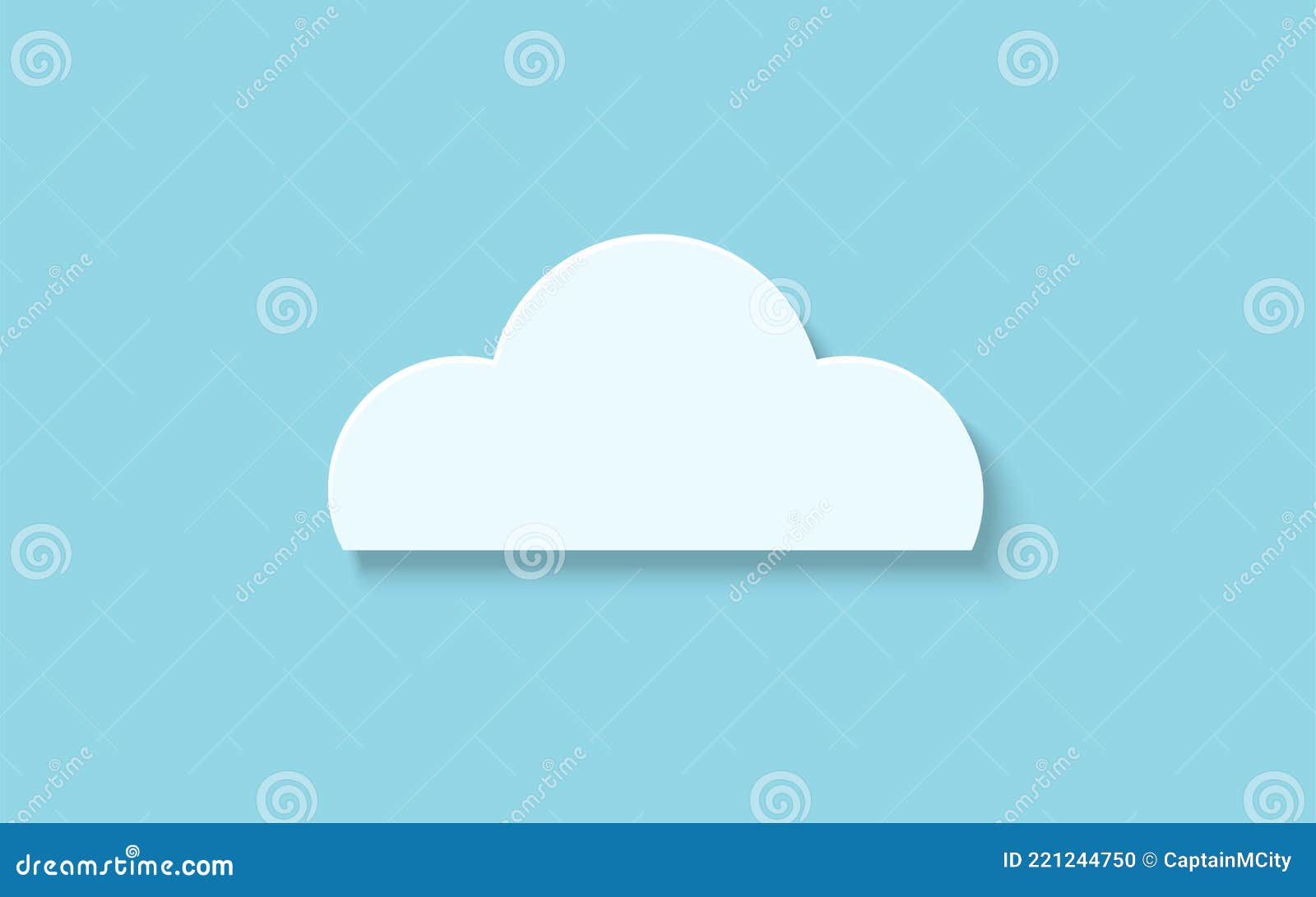 Cloud in a minimal style stock vector. Illustration of weather - 221244750