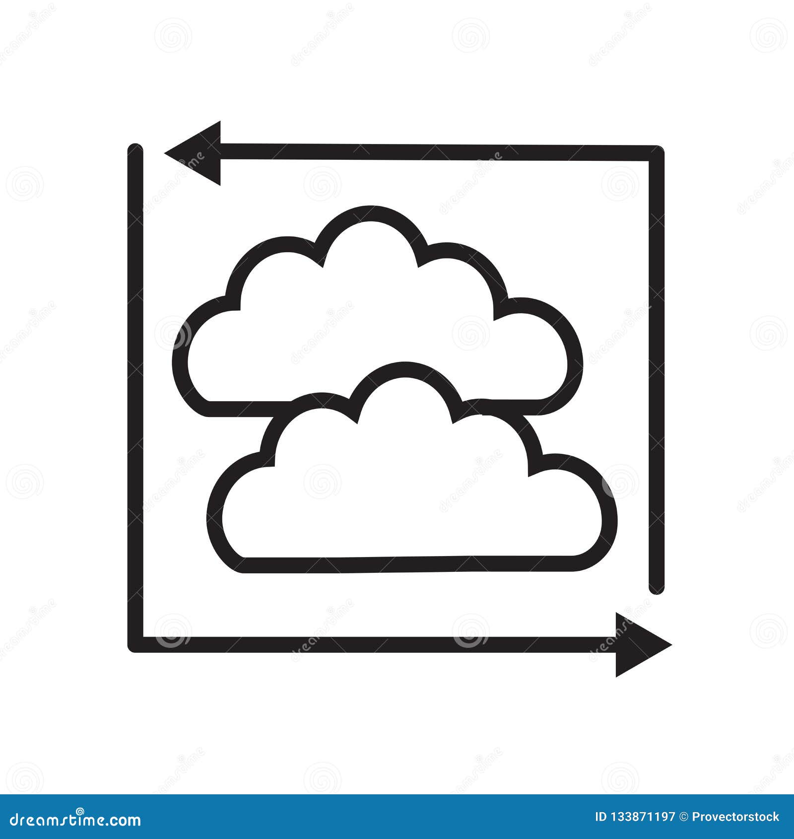 Cloud Mirroring Icon, Data Migration Vector Stock Vector - Illustration ...