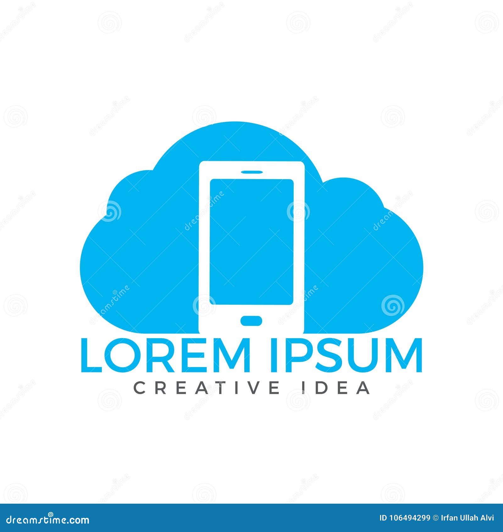 Cloud and Mobile Phone Logo Design. Stock Vector - Illustration of idea ...