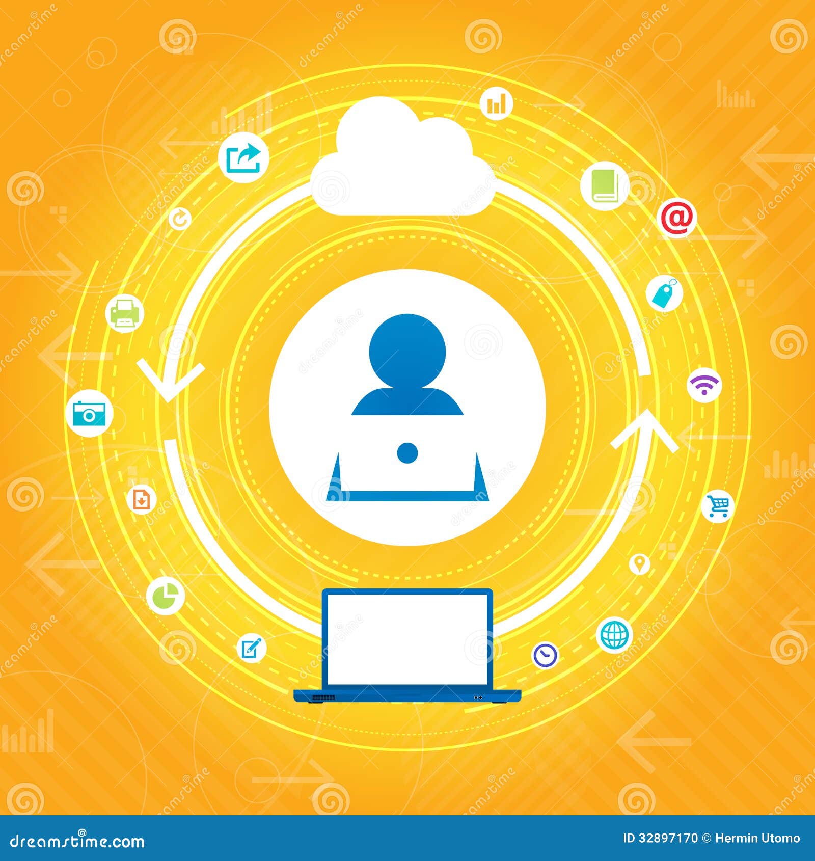 Cloud Mobility Access stock vector. Illustration of conceptual - 32897170