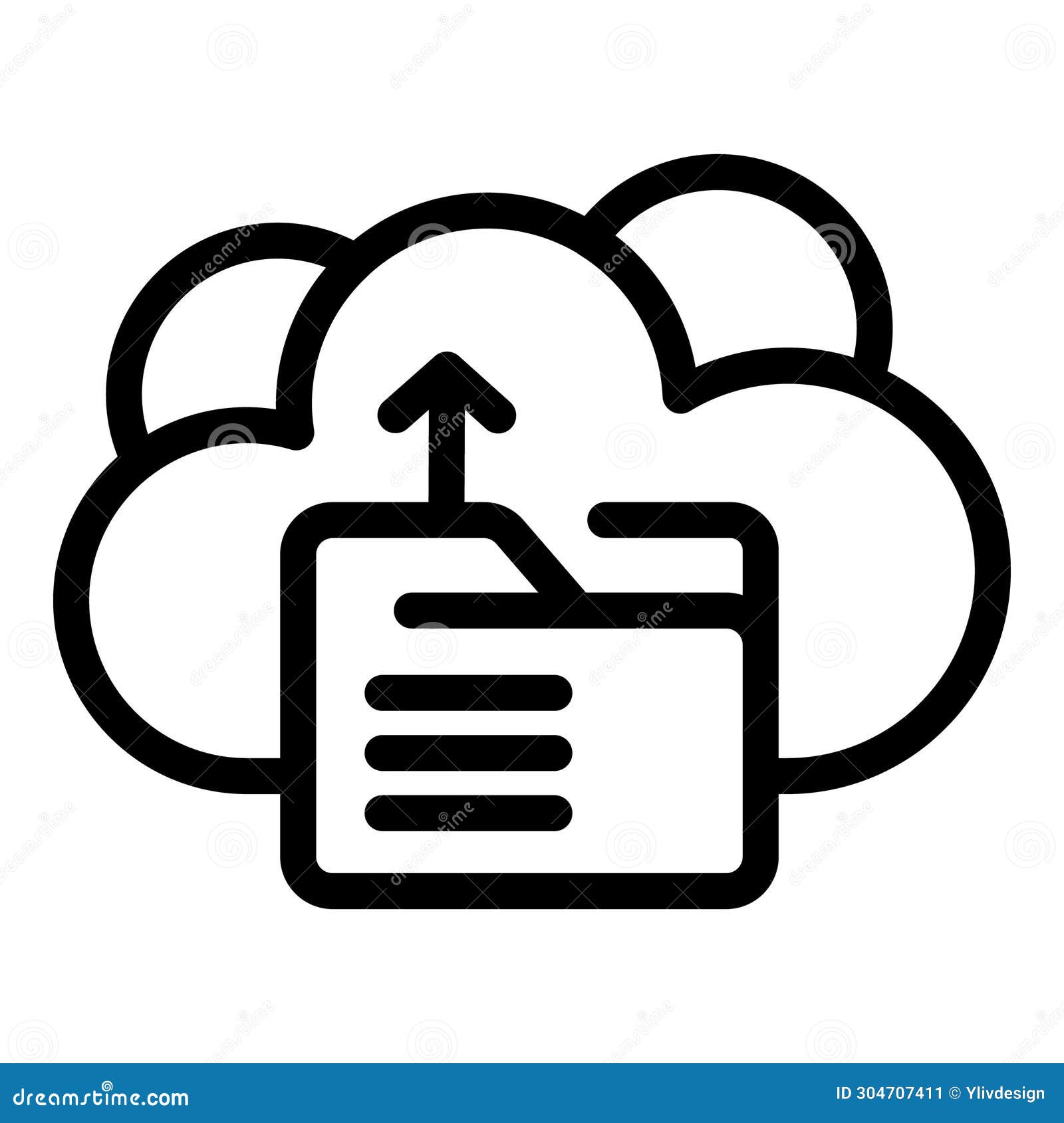Cloud Model Subscribe Icon Outline Vector. System Mail Stock ...