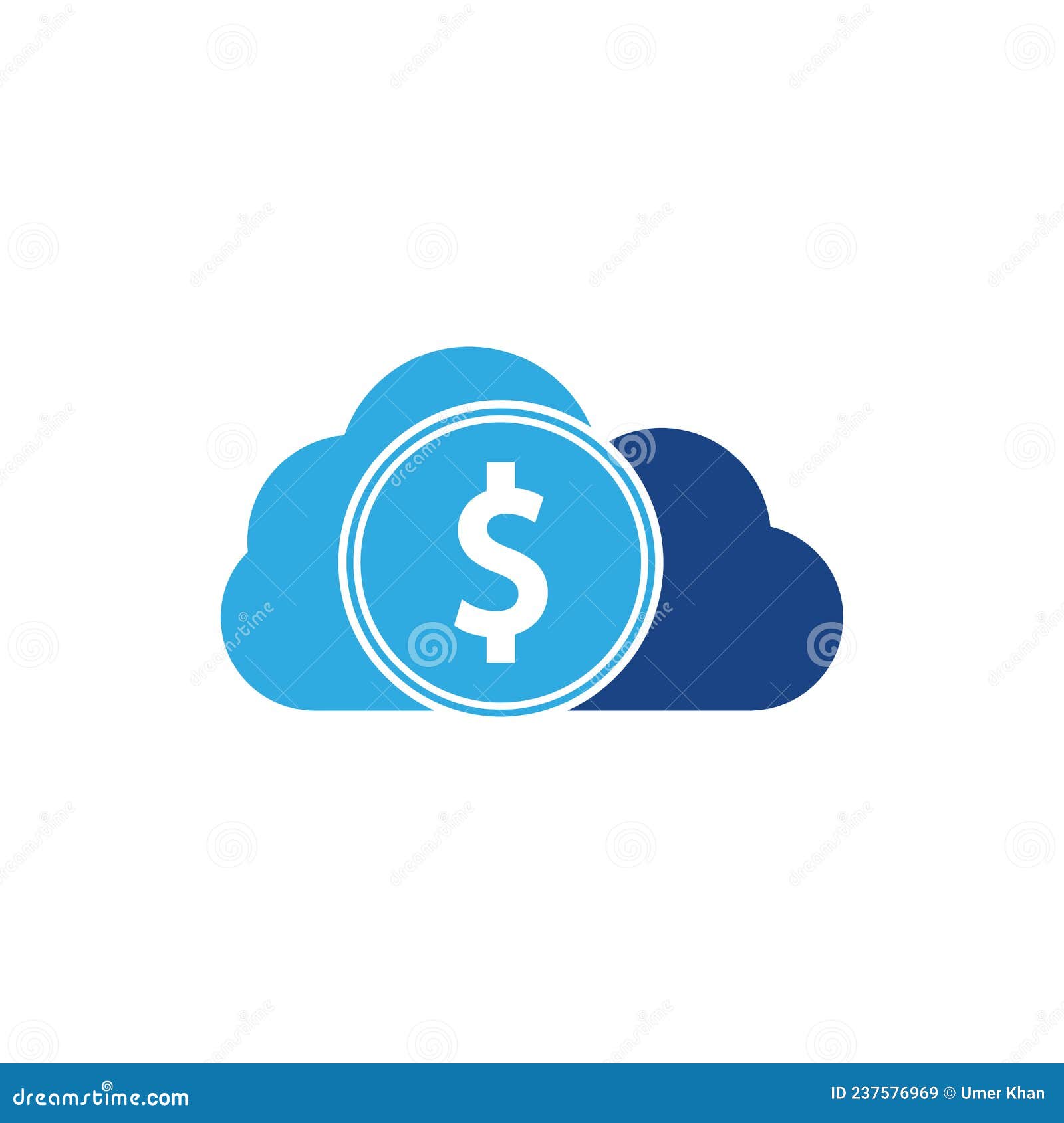 Cloud Money Logo Vector. Cloud Pay Logo Stock Vector - Illustration of ...