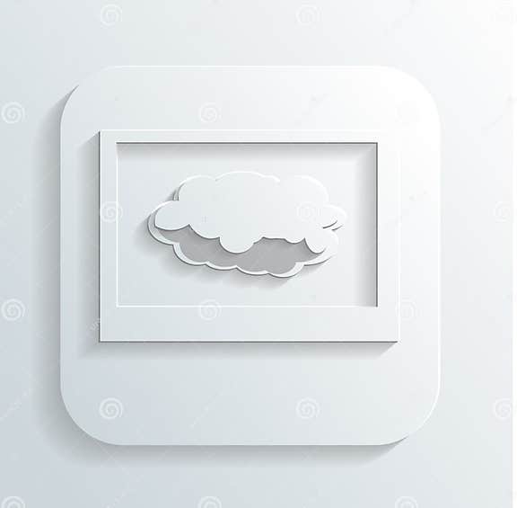 Cloud in the Monitor Icon Vector Stock Vector - Illustration of digital ...