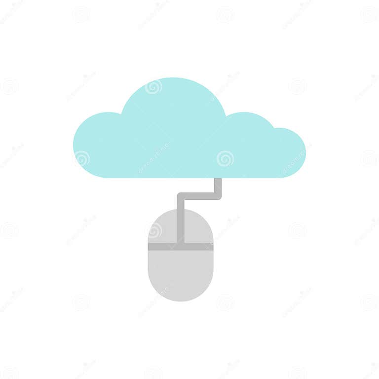 Cloud, Mouse Icon. Simple Color Vector Elements of Internet Storage ...