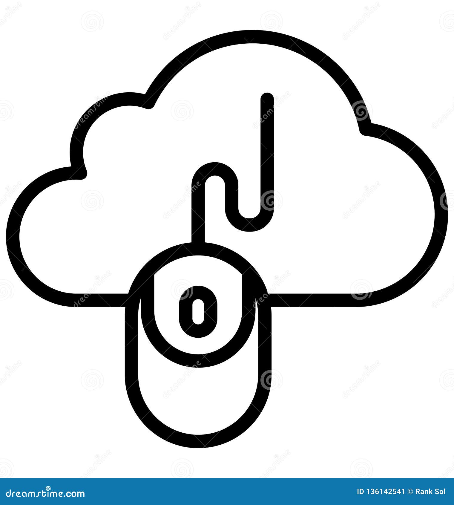 Cloud Mouse Isolated Vector Icon that Can Easily Modify or Edit. Stock ...