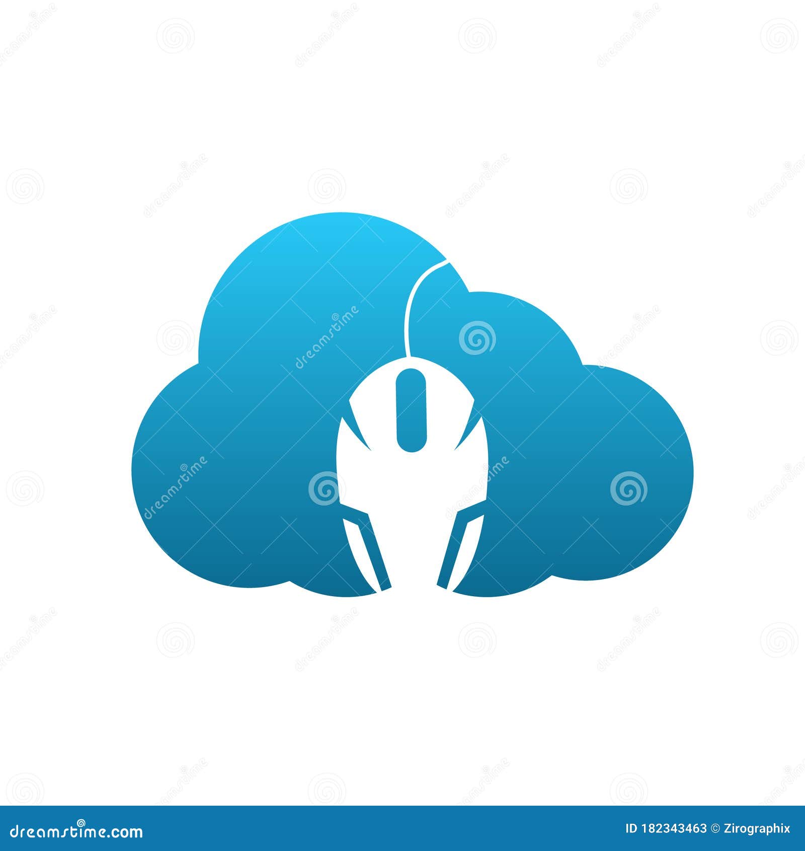 Cloud Mouse Vector Illustration Design Stock Vector - Illustration of ...