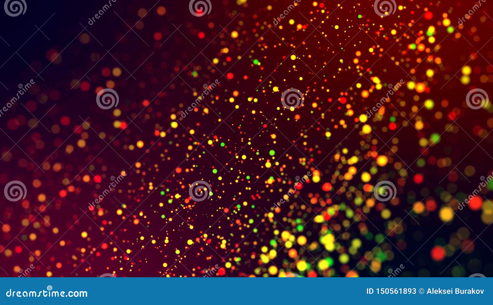 Cloud of Multicolored Particles in the Air Like Sparkles on a Dark ...