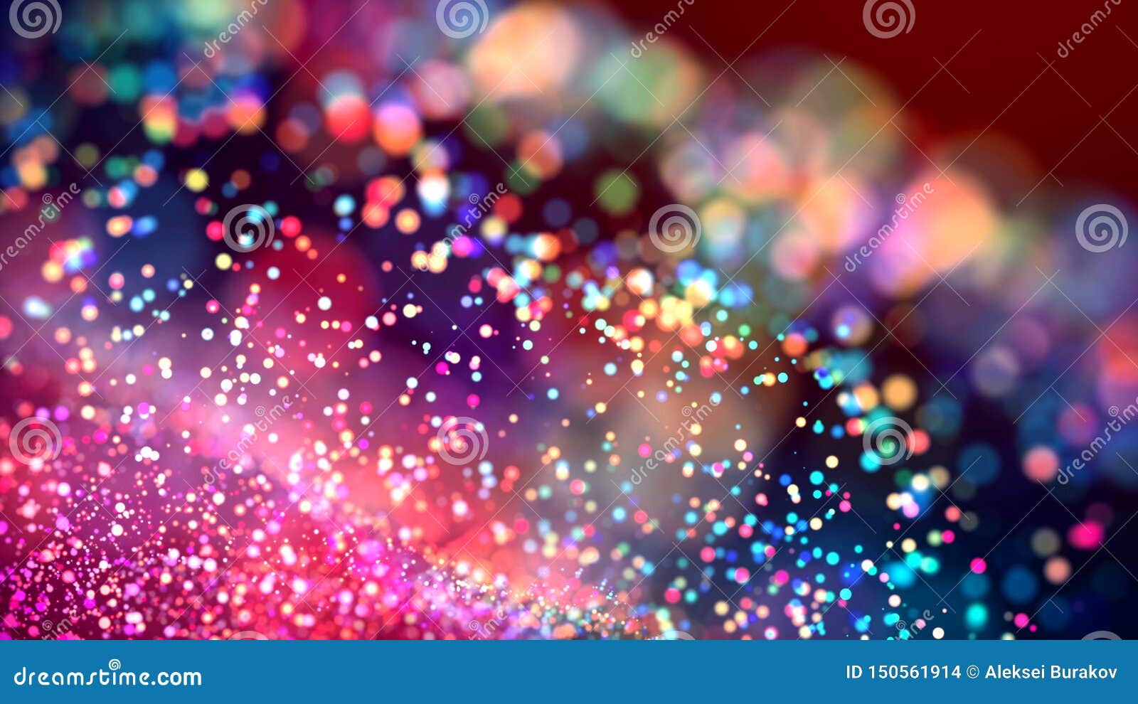 Cloud of Multicolored Particles in the Air Like Sparkles on a Dark ...