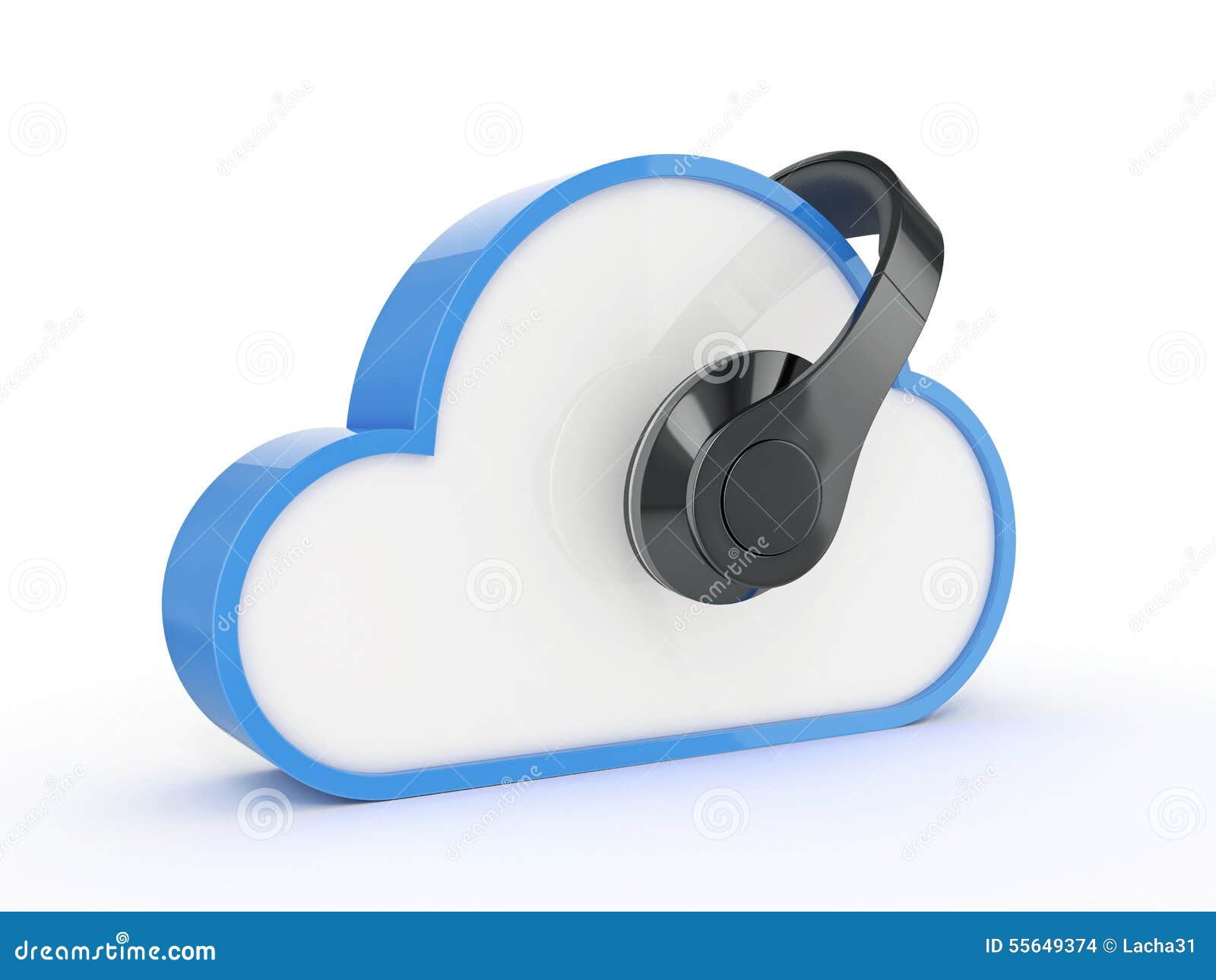 Cloud music concept stock illustration. Illustration of computing ...
