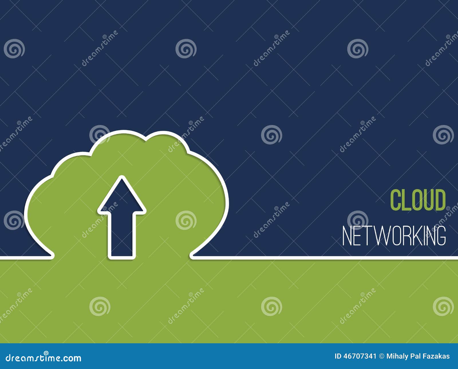 Cloud Network Advertising Background Stock Vector - Illustration of ...