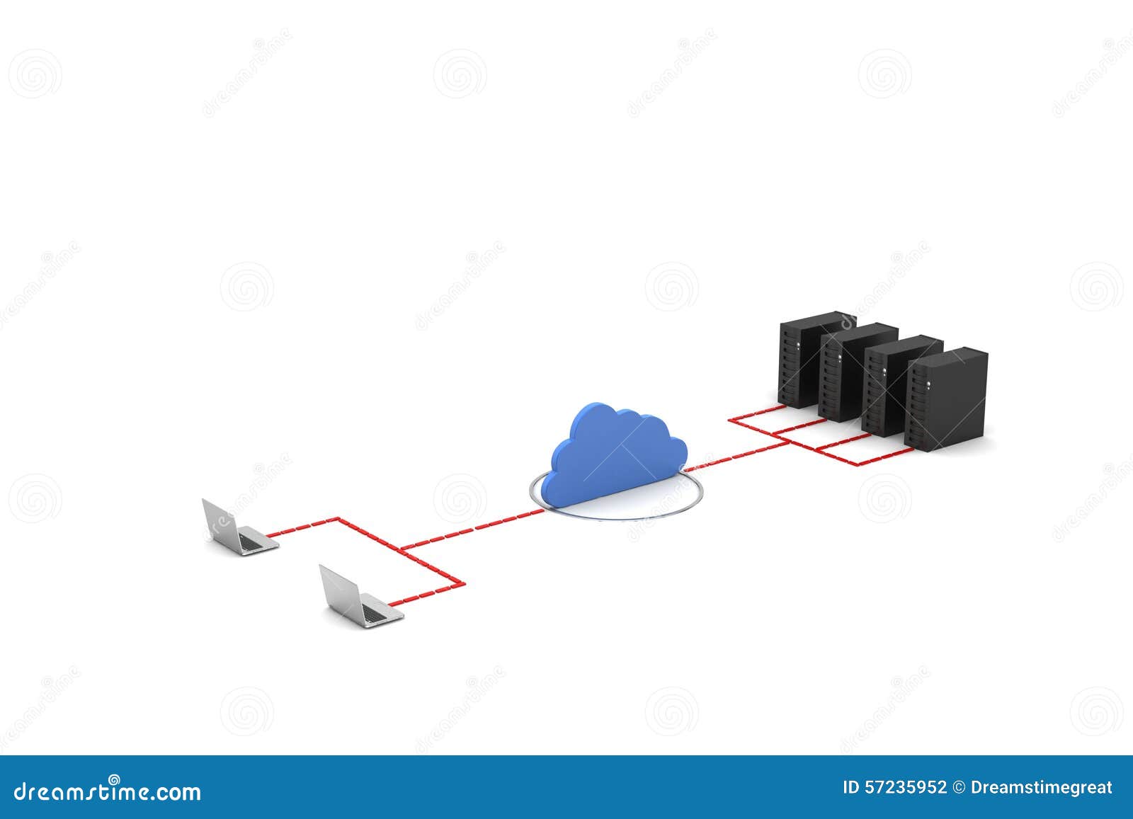 Cloud network concept stock illustration. Illustration of idea - 57235952