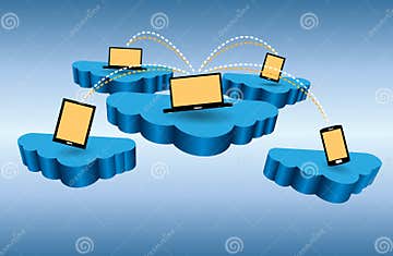 Cloud Network Connection stock vector. Illustration of internet - 32497313
